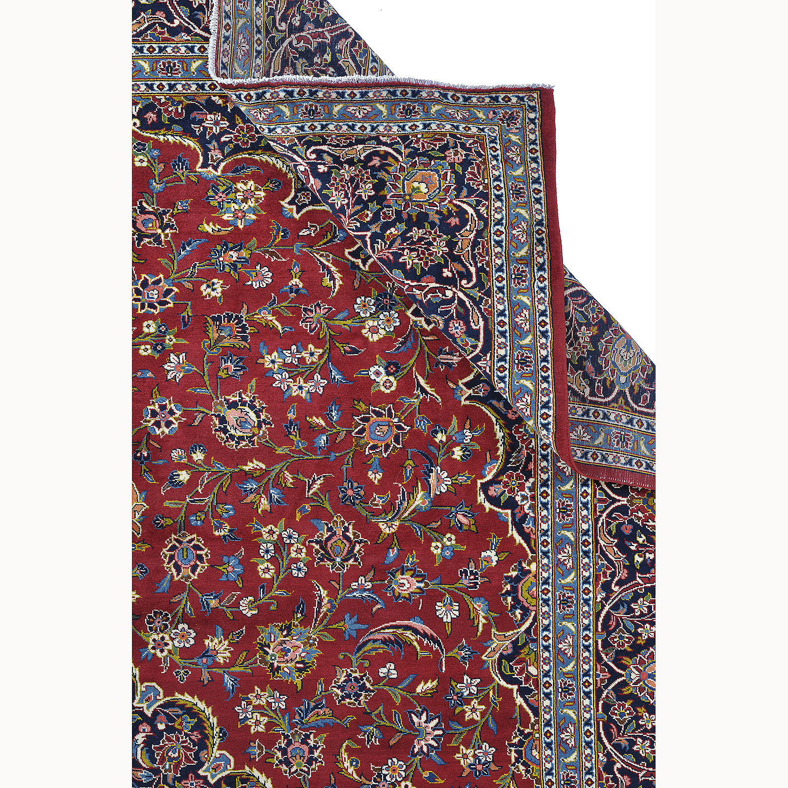 A signed Kashan carpet, 418 x 297 cm. - Bukowskis