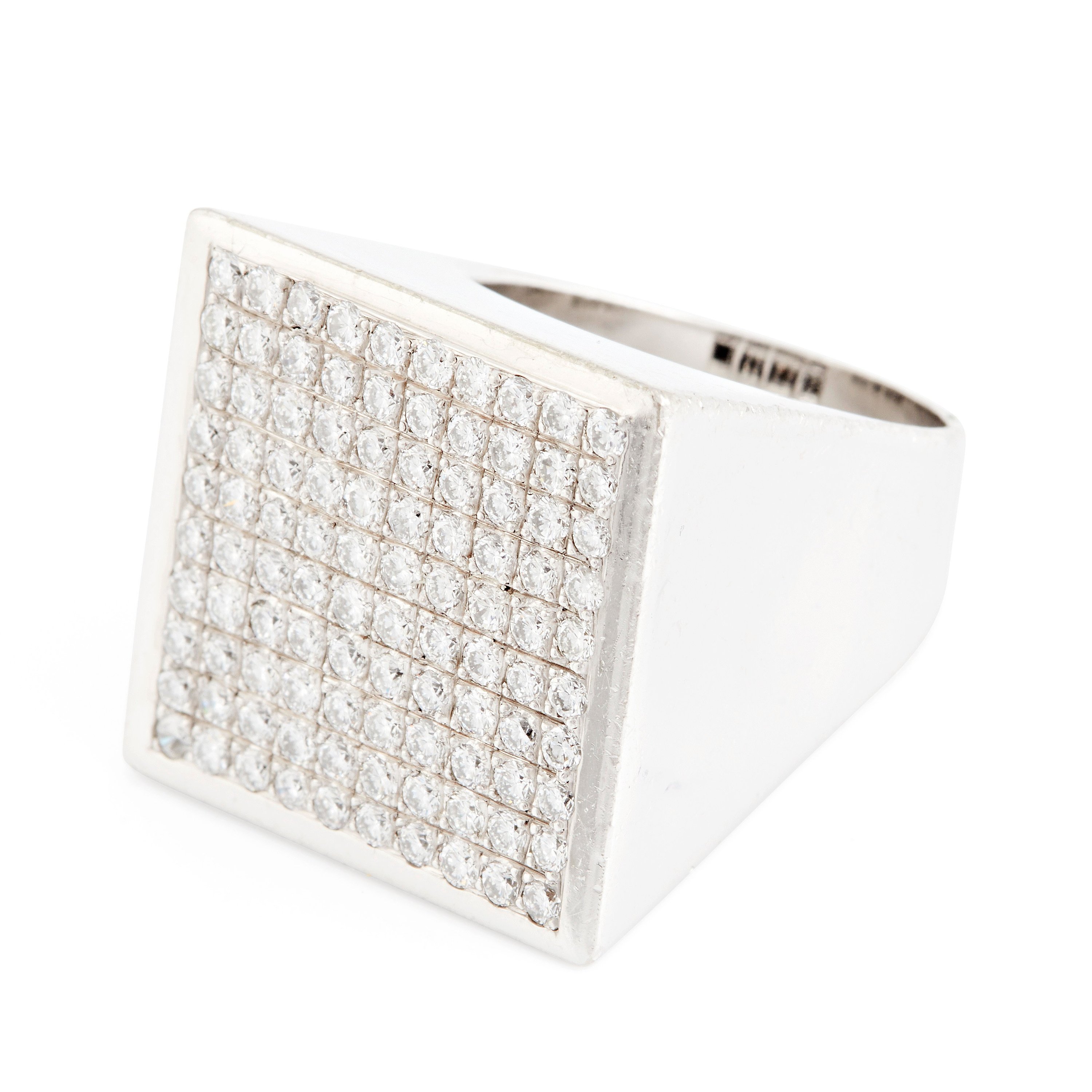 Sigurd Persson, an 18K white gold ring set with round brilliant-cut ...