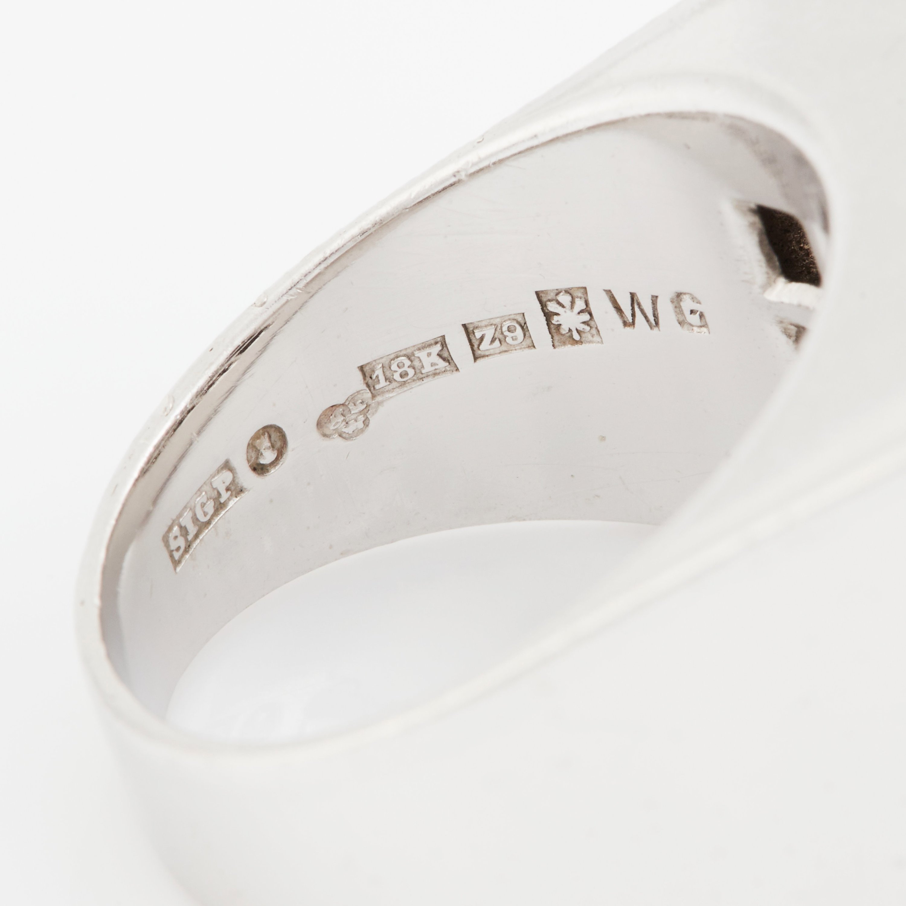 Sigurd Persson, an 18K white gold ring set with round brilliant-cut ...