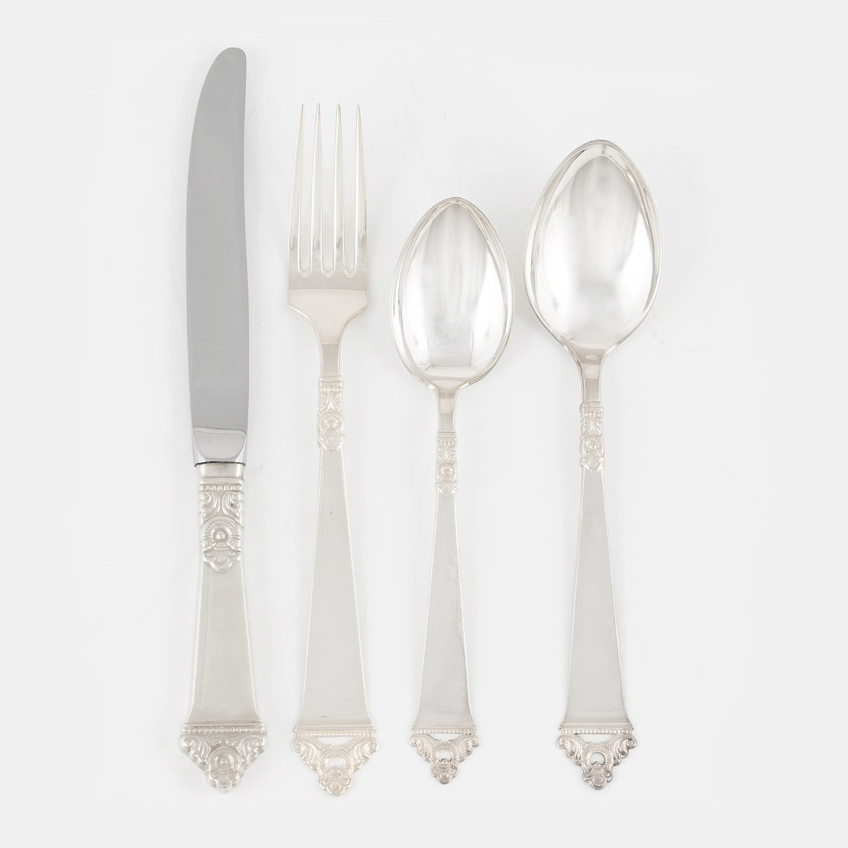 A Norwegian Silver Cutlery, model 'Odel', including mark of Nils Hansen ...