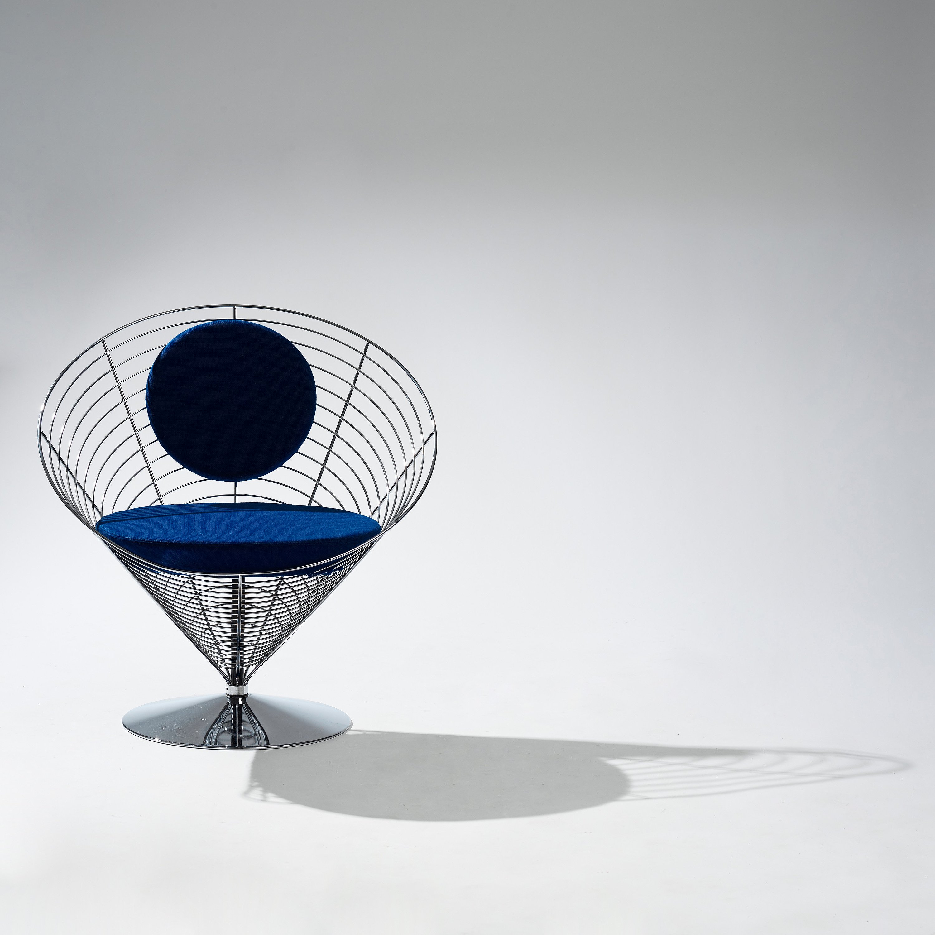 Verner Panton, fåtöljer ett par, "Wire Cone Chair", Fritz Hansen ...