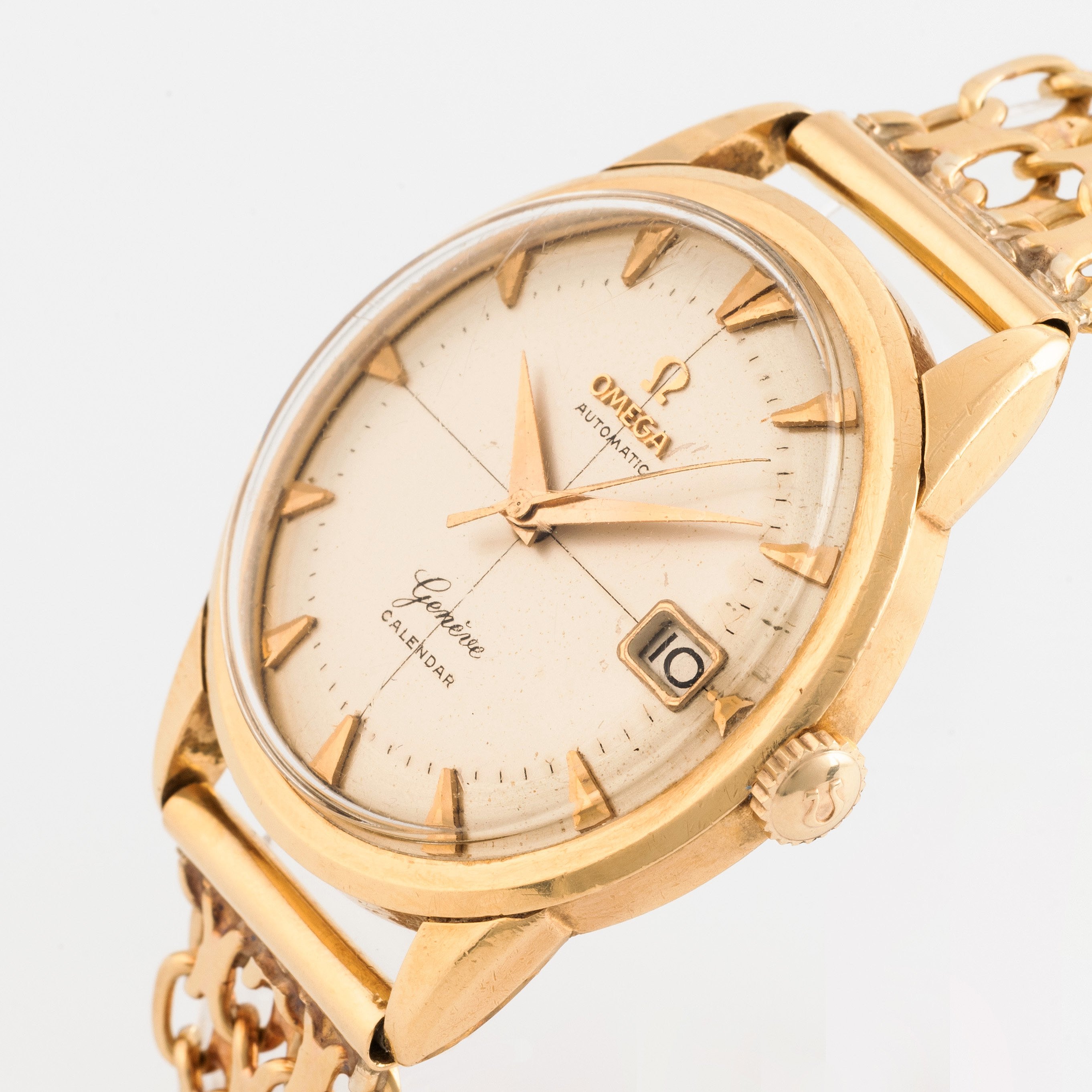 Omega, Genève, Calendar, "Cursive Genève", ca 1959. - Bukowskis