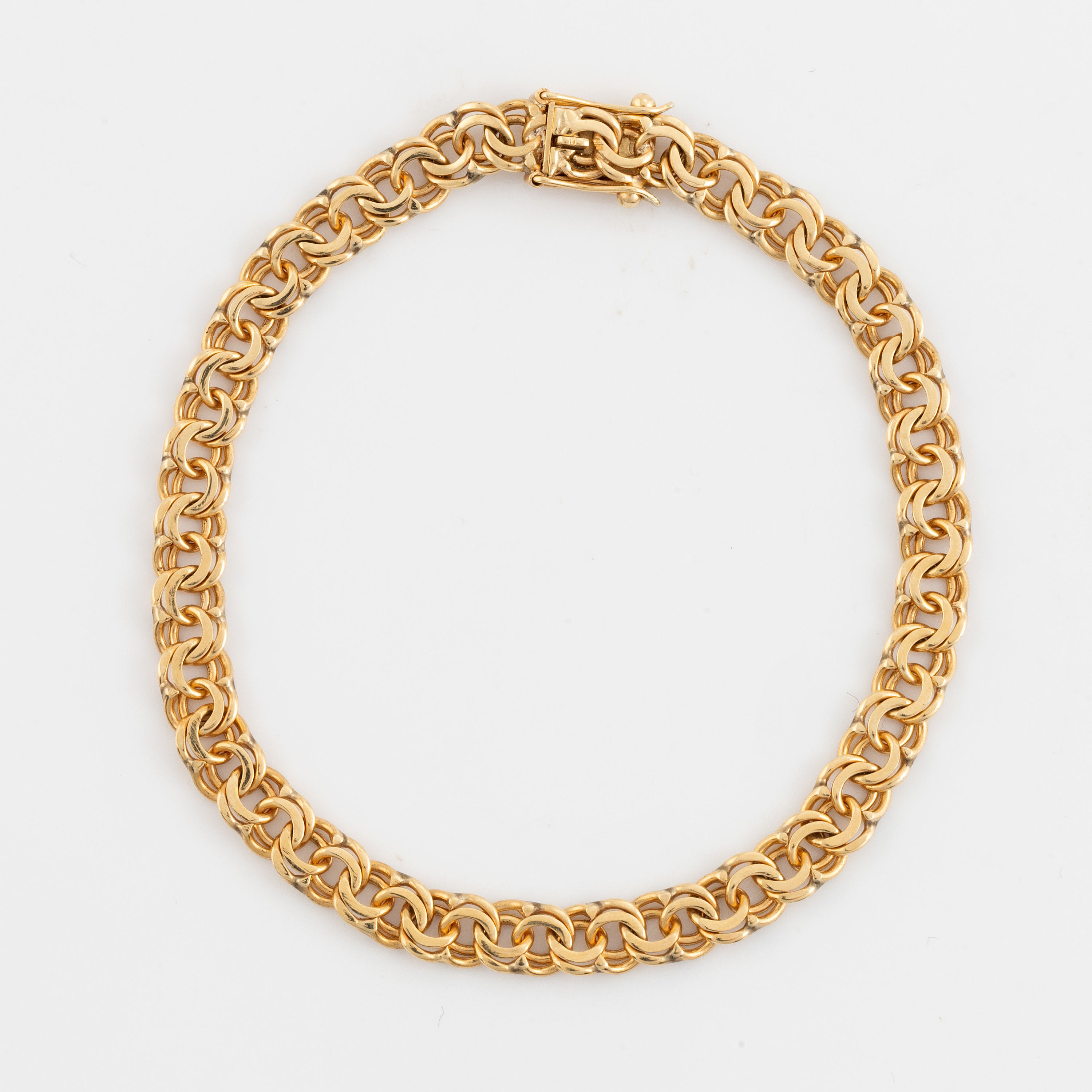 Armband, 14K guld, bismarcklänk. - Bukowskis