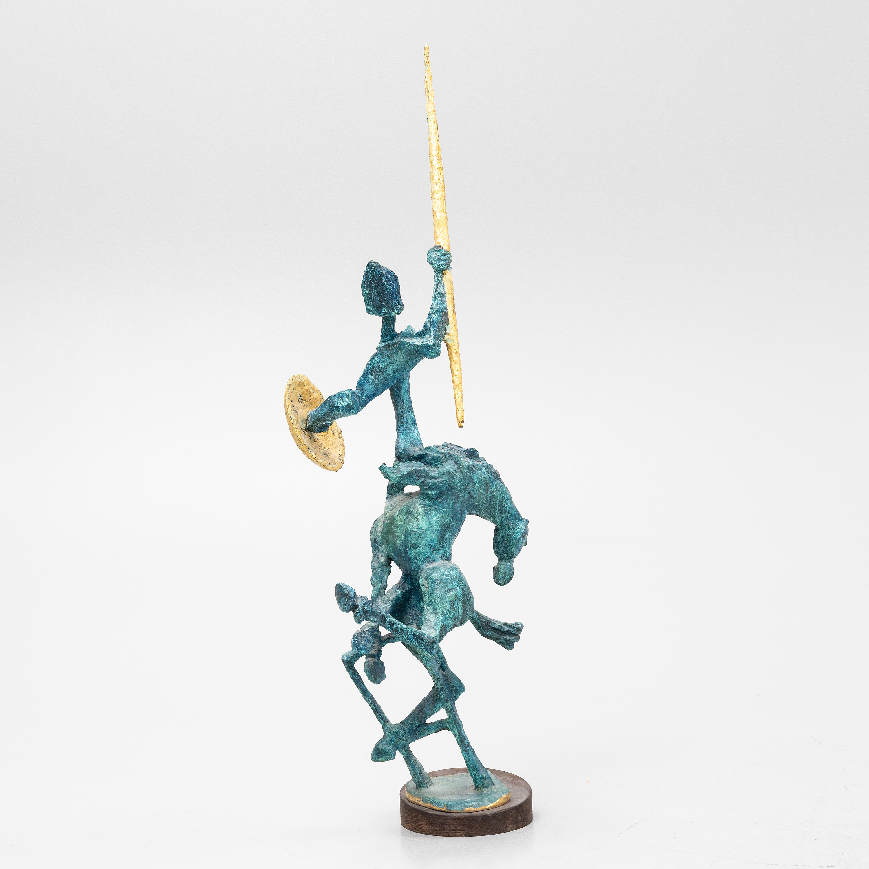 Tomas Almberg, two sculptures, Signed. Numbered. Patinated and painted ...