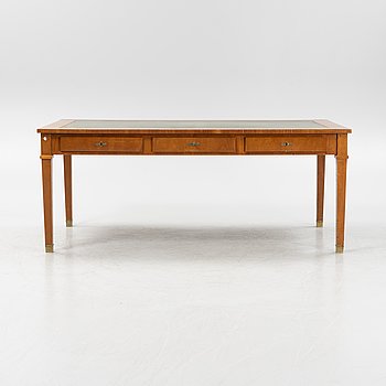 An mahogany veneered Empire style library table by Lorentz Wilhelm ...