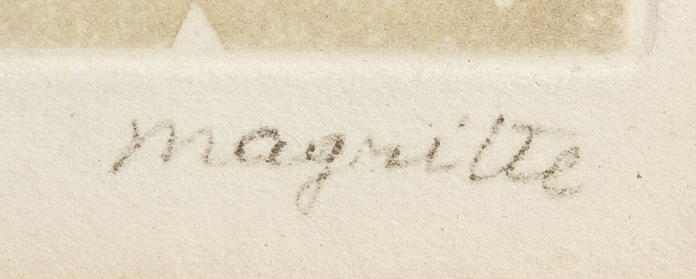 René Magritte, etching stamped signature and numbered 150/150. - Bukowskis