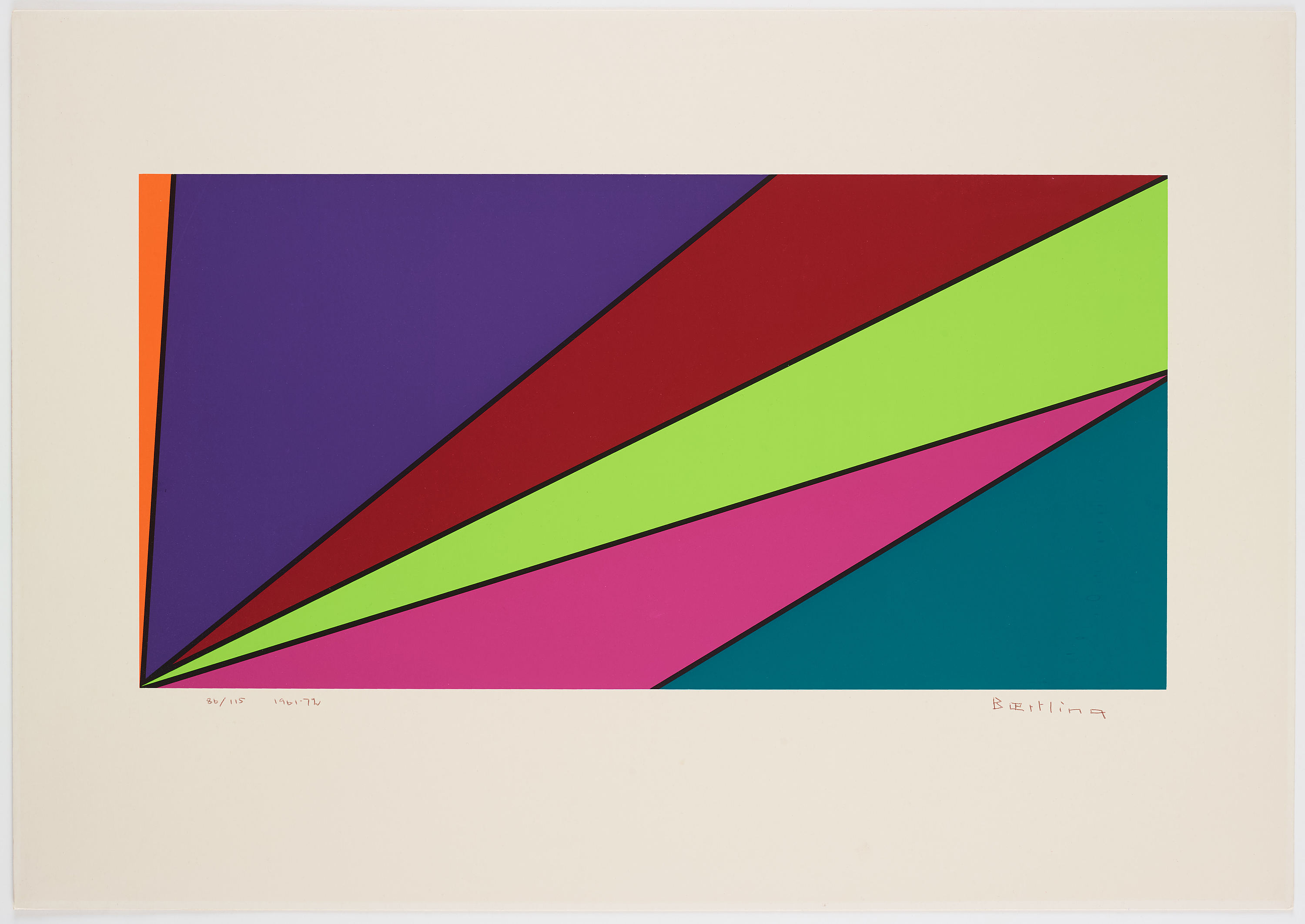 Olle Bærtling, screenprint in colour. Signed and numbered 86/110 ...
