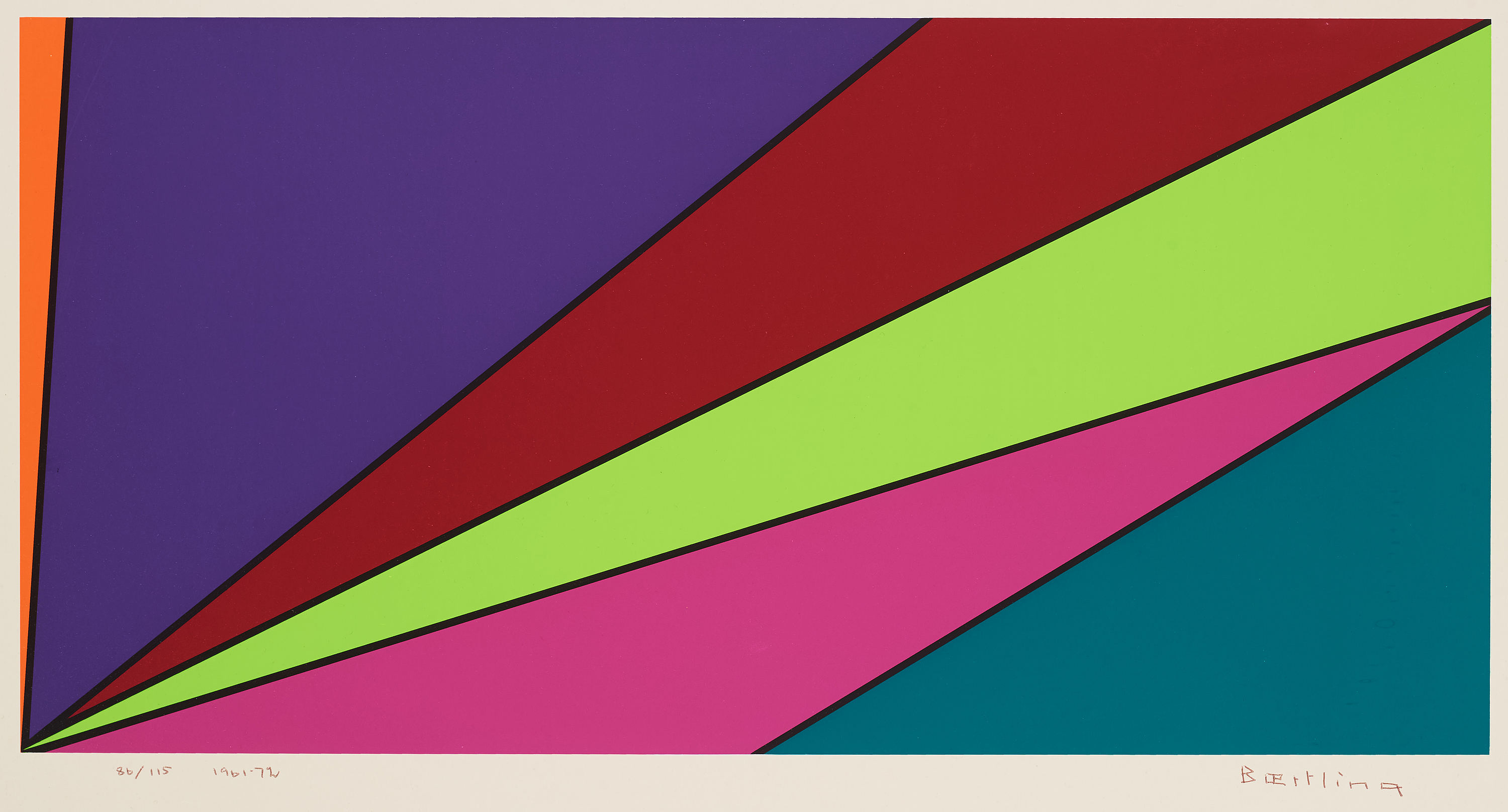 Olle Bærtling, screenprint in colour. Signed and numbered 86/110 ...