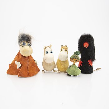 An Atelier Fauni set of five Mumin characters mid 1900s. - Bukowskis