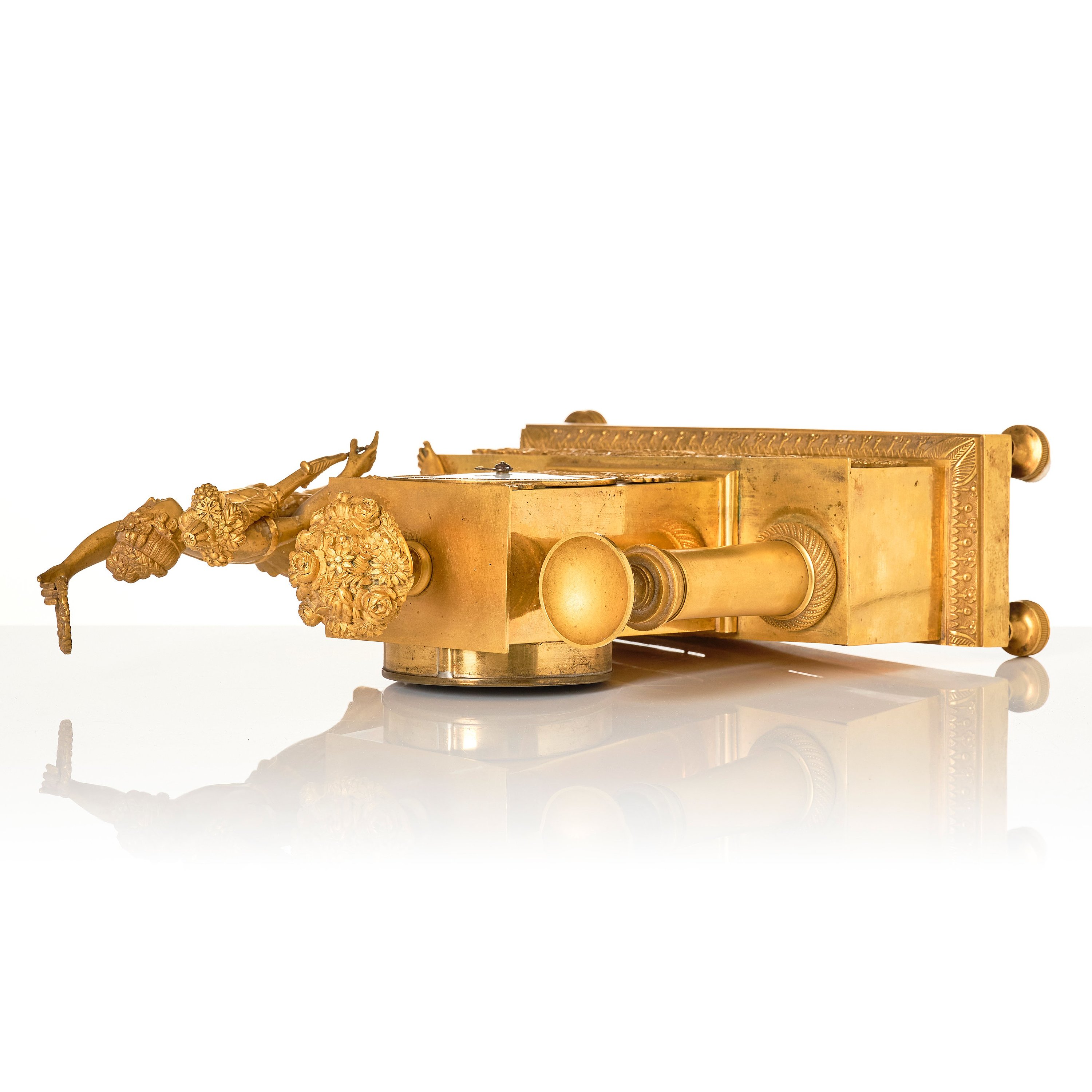 An Empire ormolu figural mantel clock, early 19th century. - Bukowskis