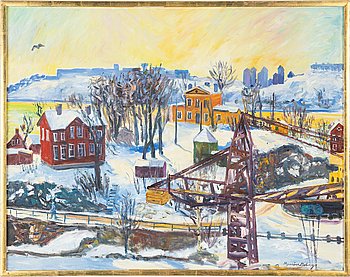 Maurice Moberg, oil on canvas, signed. - Bukowskis