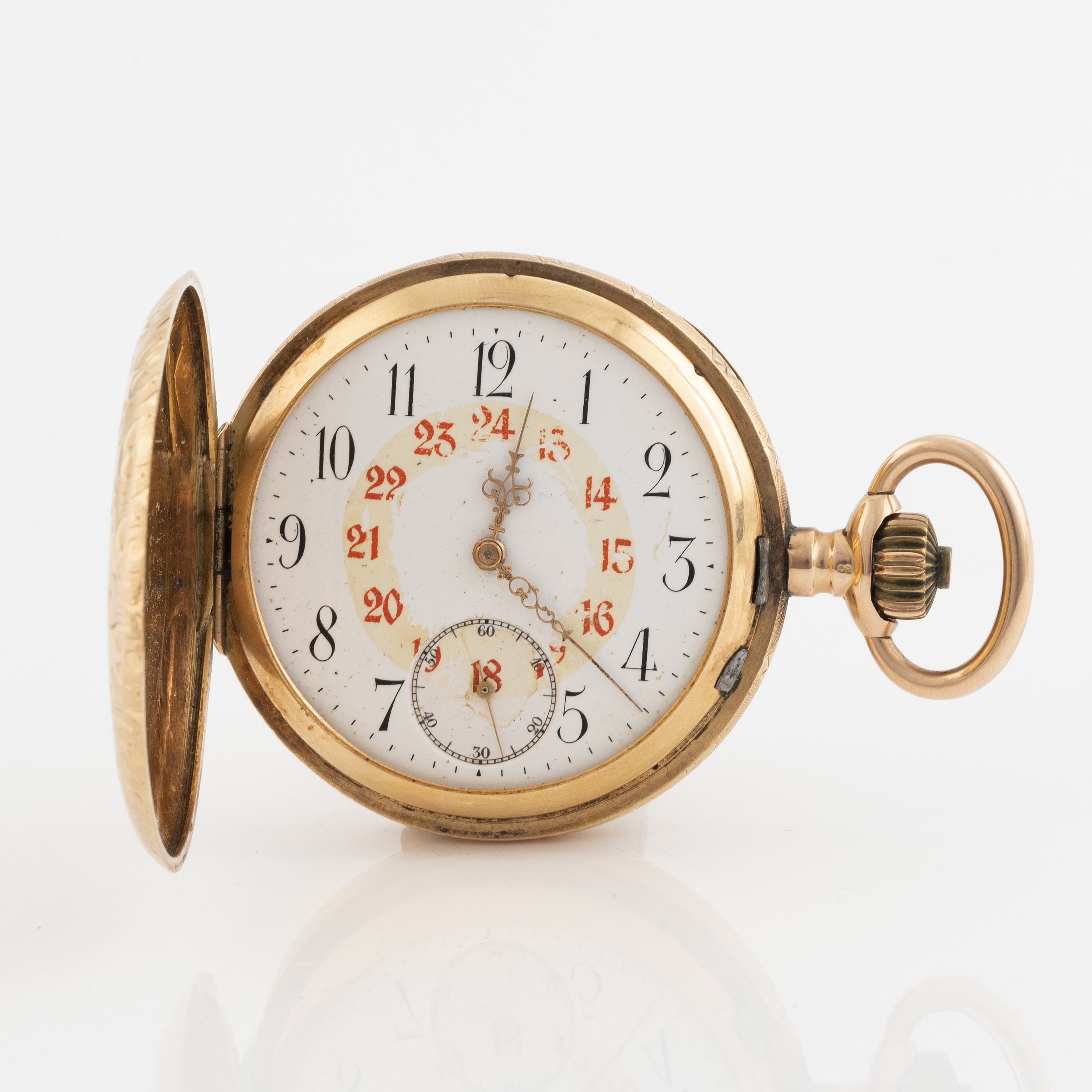 Pocket watch, 14K gold, hunter, 55 mm. - Bukowskis