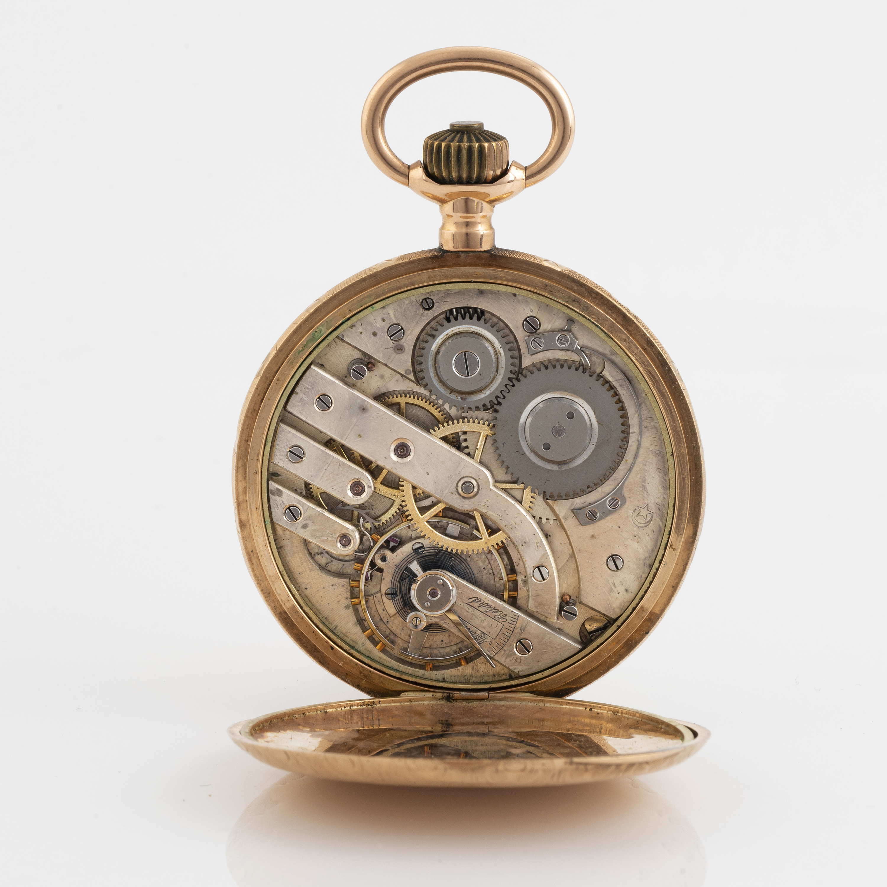 Pocket watch, 14K gold, hunter, 55 mm. - Bukowskis