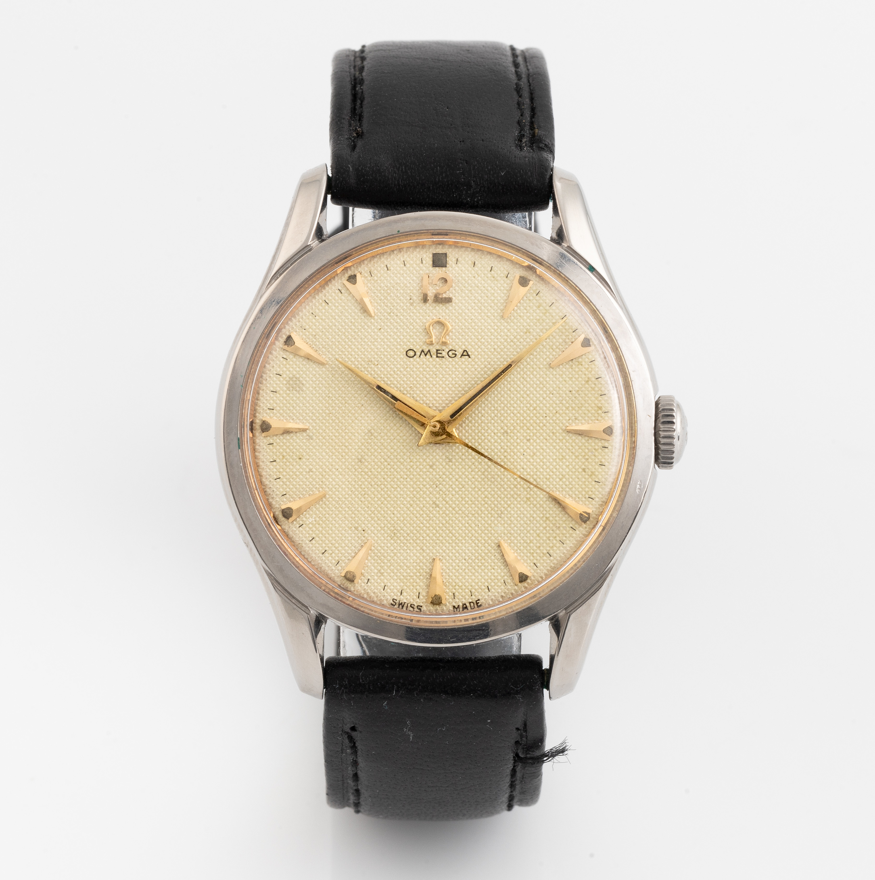 Omega, "Waffle Dial", wristwatch, 36 mm. - Bukowskis