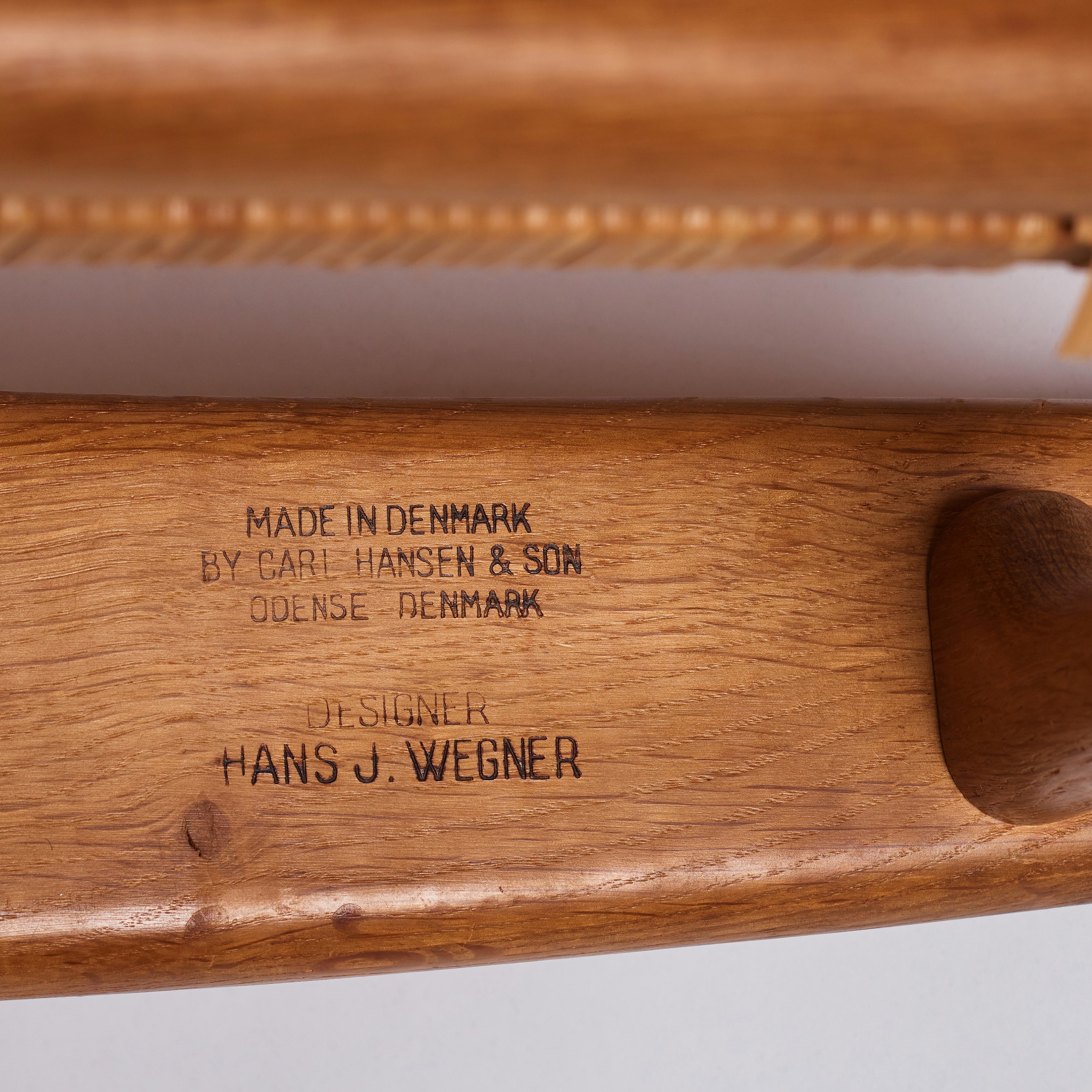 Hans J. Wegner, a pair of oak and rattan 'CH27' chairs, Carl Hansen ...