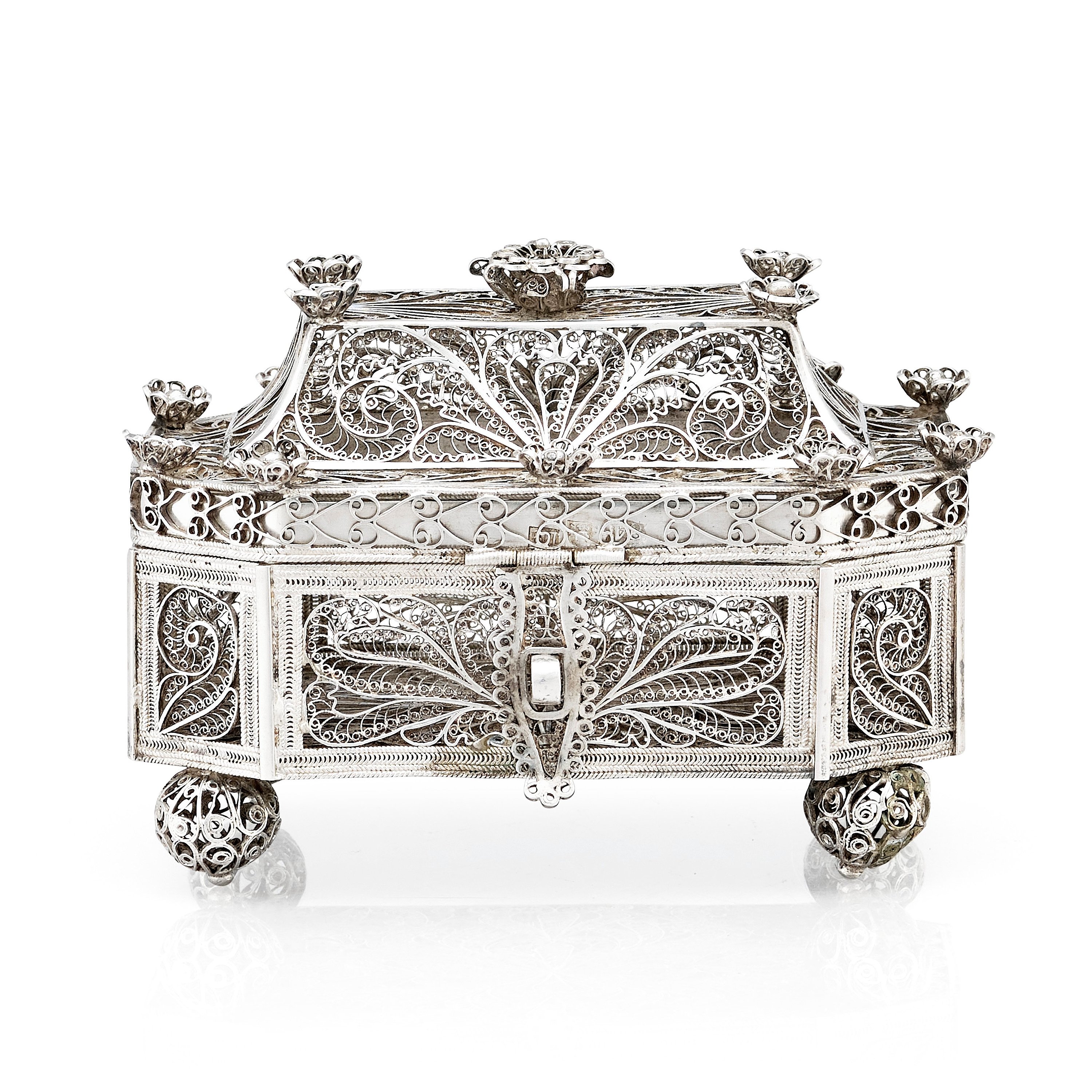 Skrin, silver, filigran, möjligen Vasily Potsov, Moskva 1843. - Bukowskis