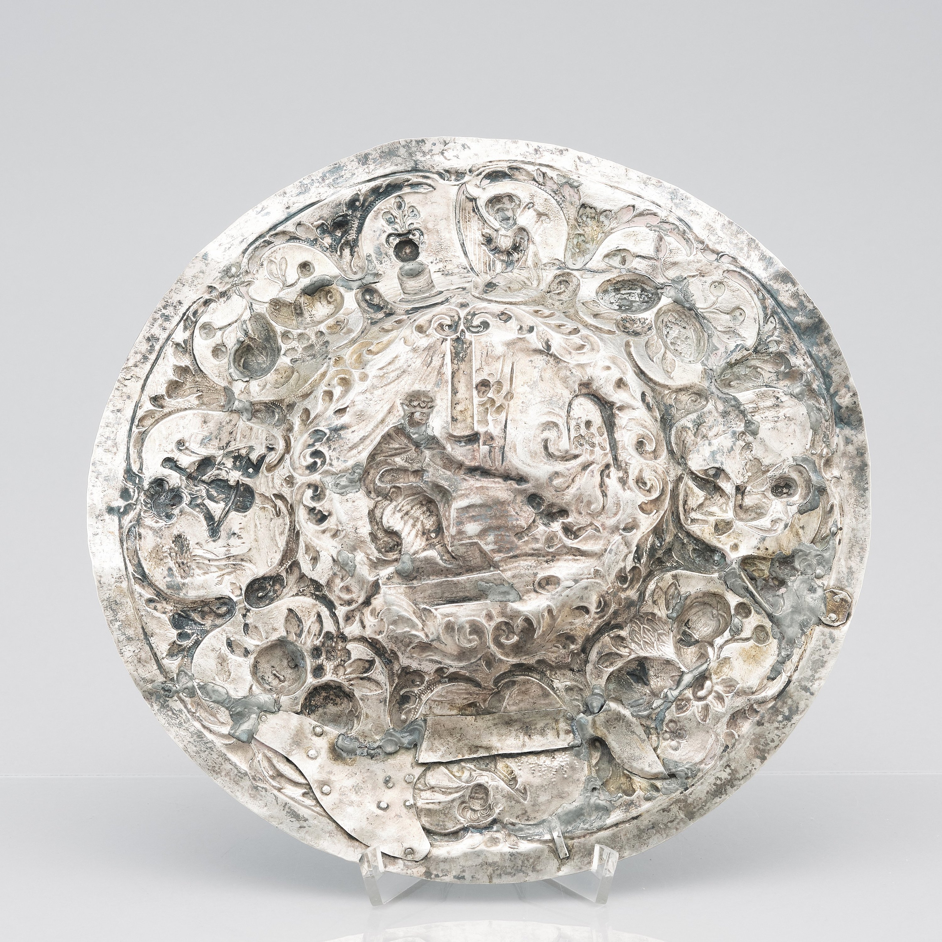 A Baltic late 17th Century silver dish, mark of Johann Christoph Holst ...