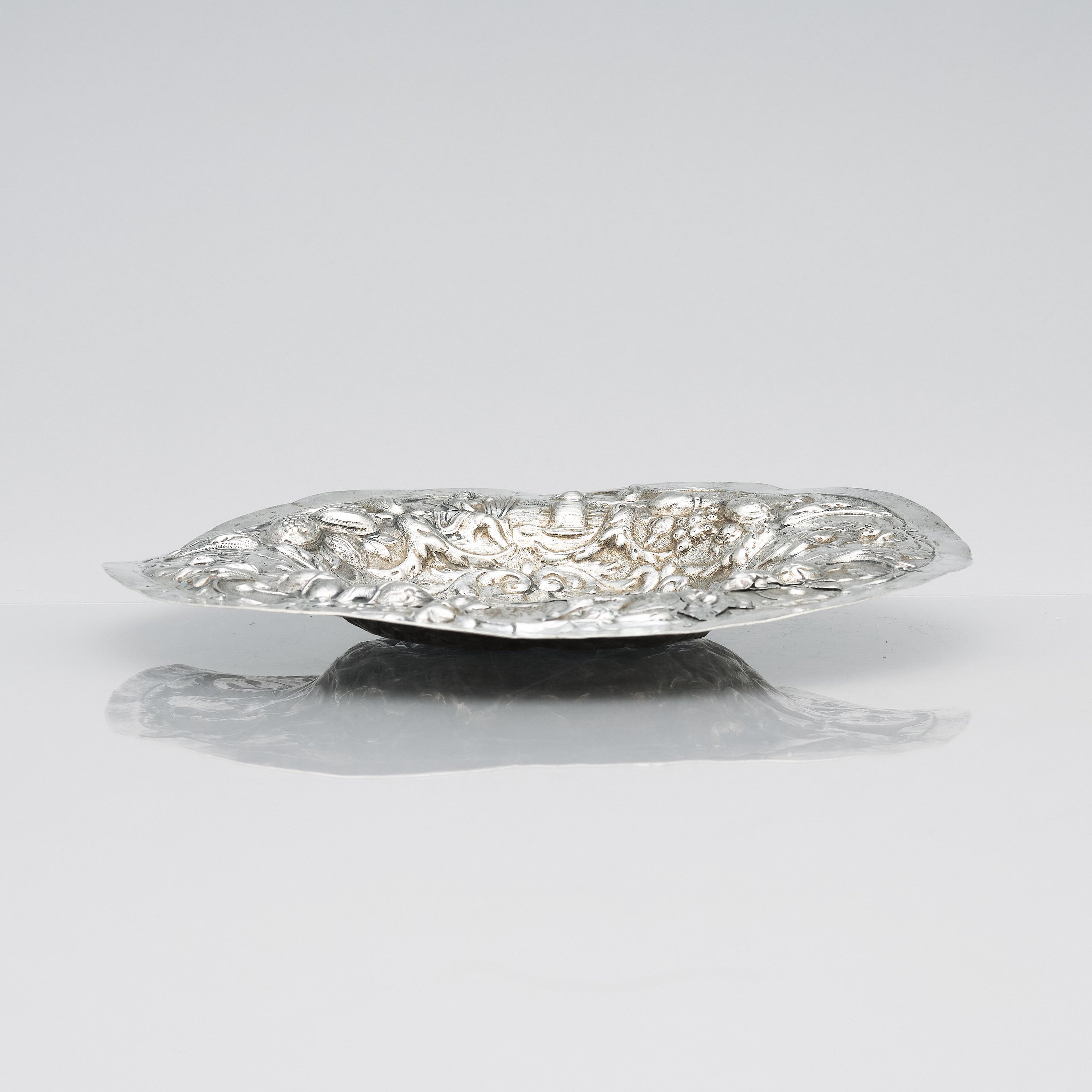 A Baltic late 17th Century silver dish, mark of Johann Christoph Holst ...