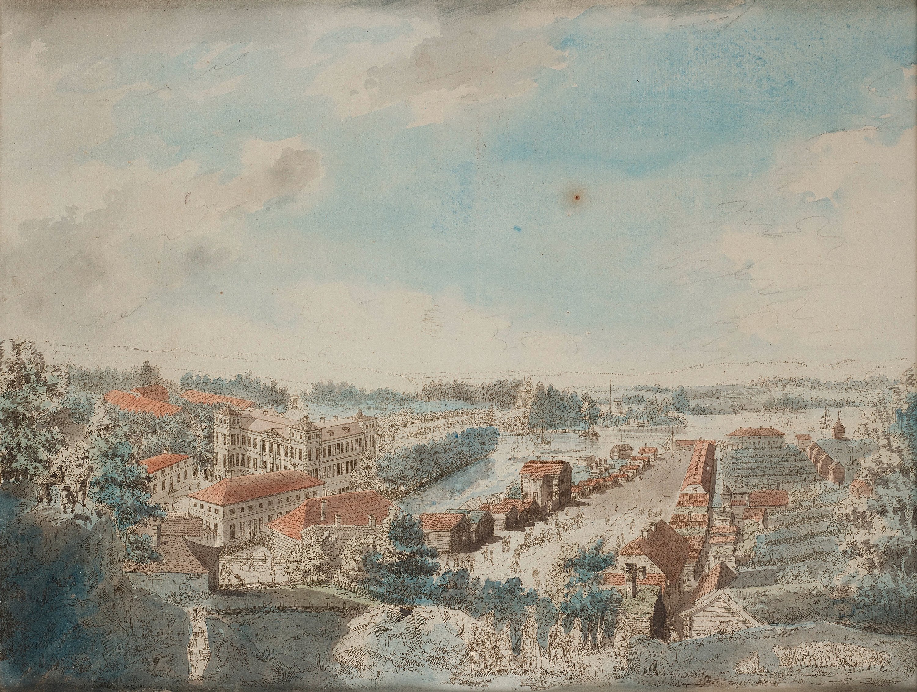 Johan Peter Cumelin, "Vue de Finspong". - Bukowskis