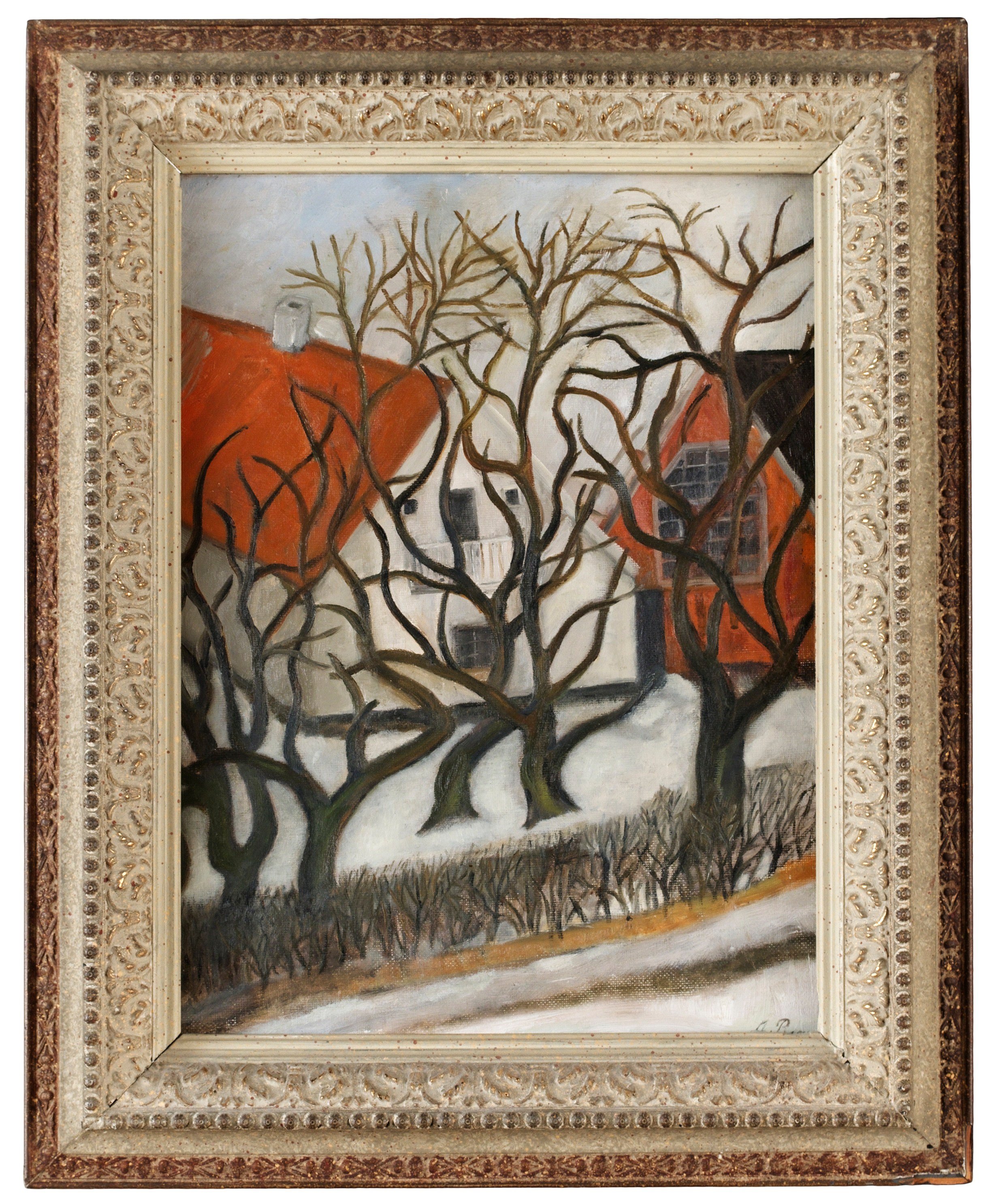 Anna Berg, Trädgård i vinterskrud. - Bukowskis