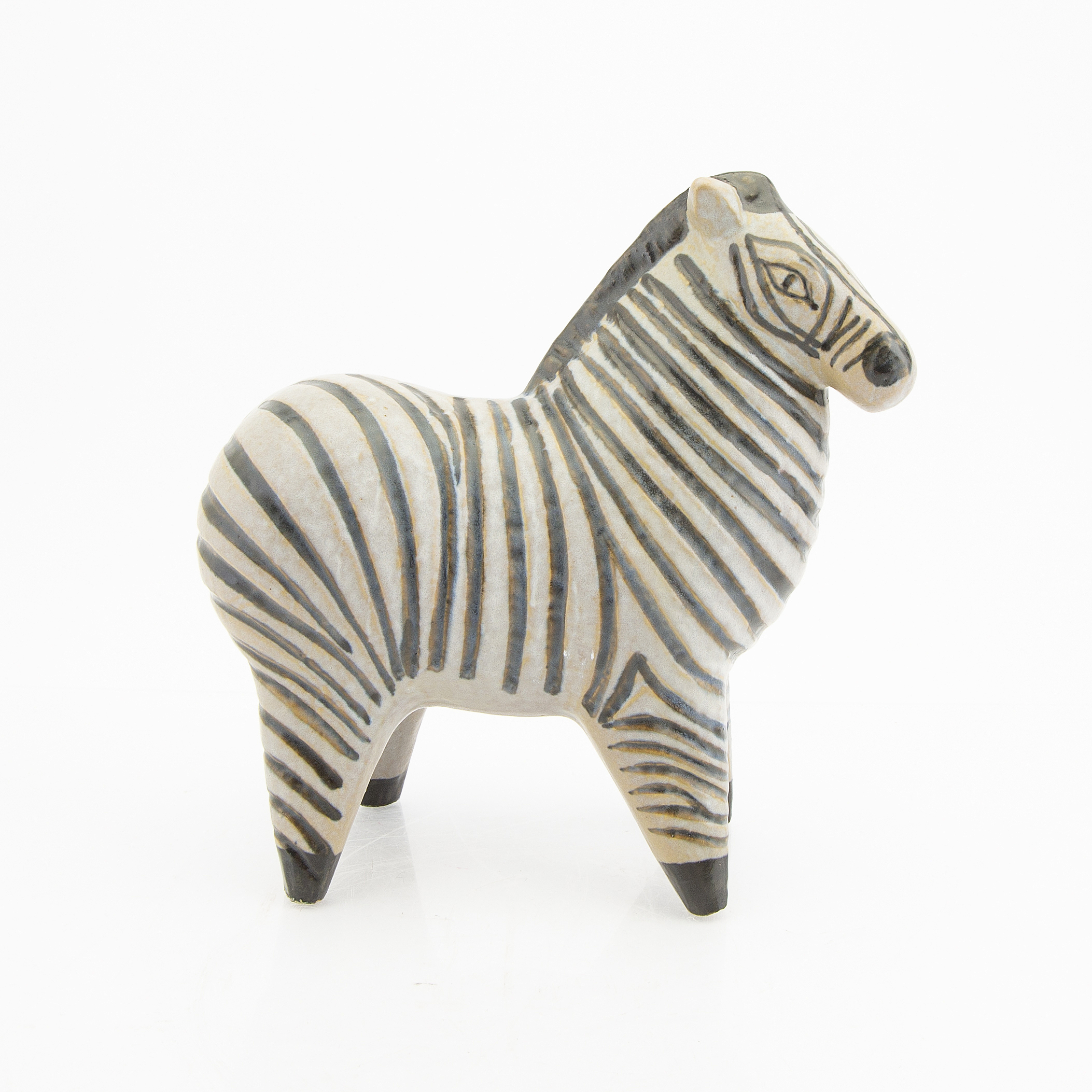 A stoneware figurine of a zebra, by Lisa Larson for Gustavsberg ...