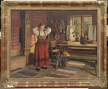 Sam Uhrdin, oil on canvas signed. - Bukowskis