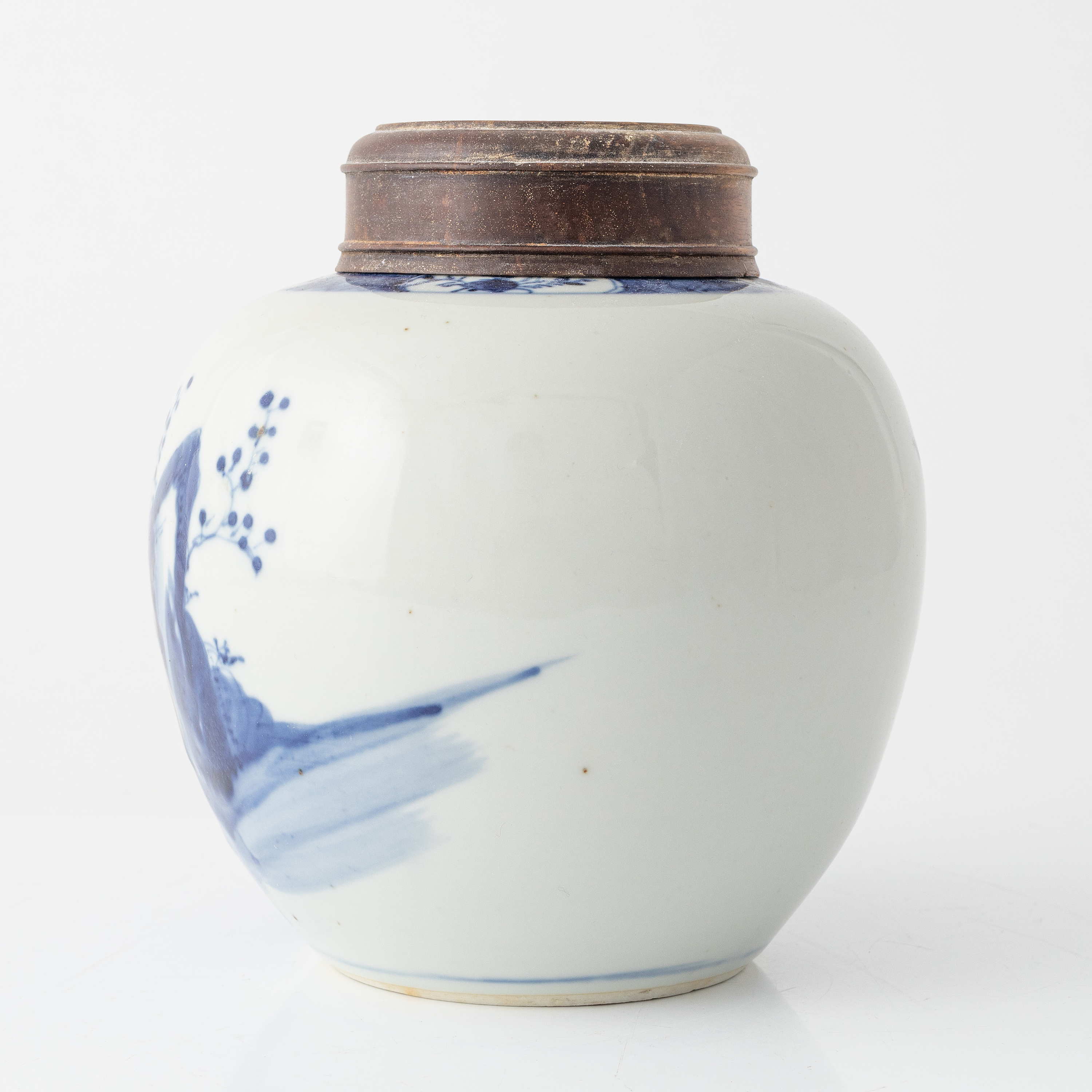 A blue-and white ginger pot, 19th century. - Bukowskis