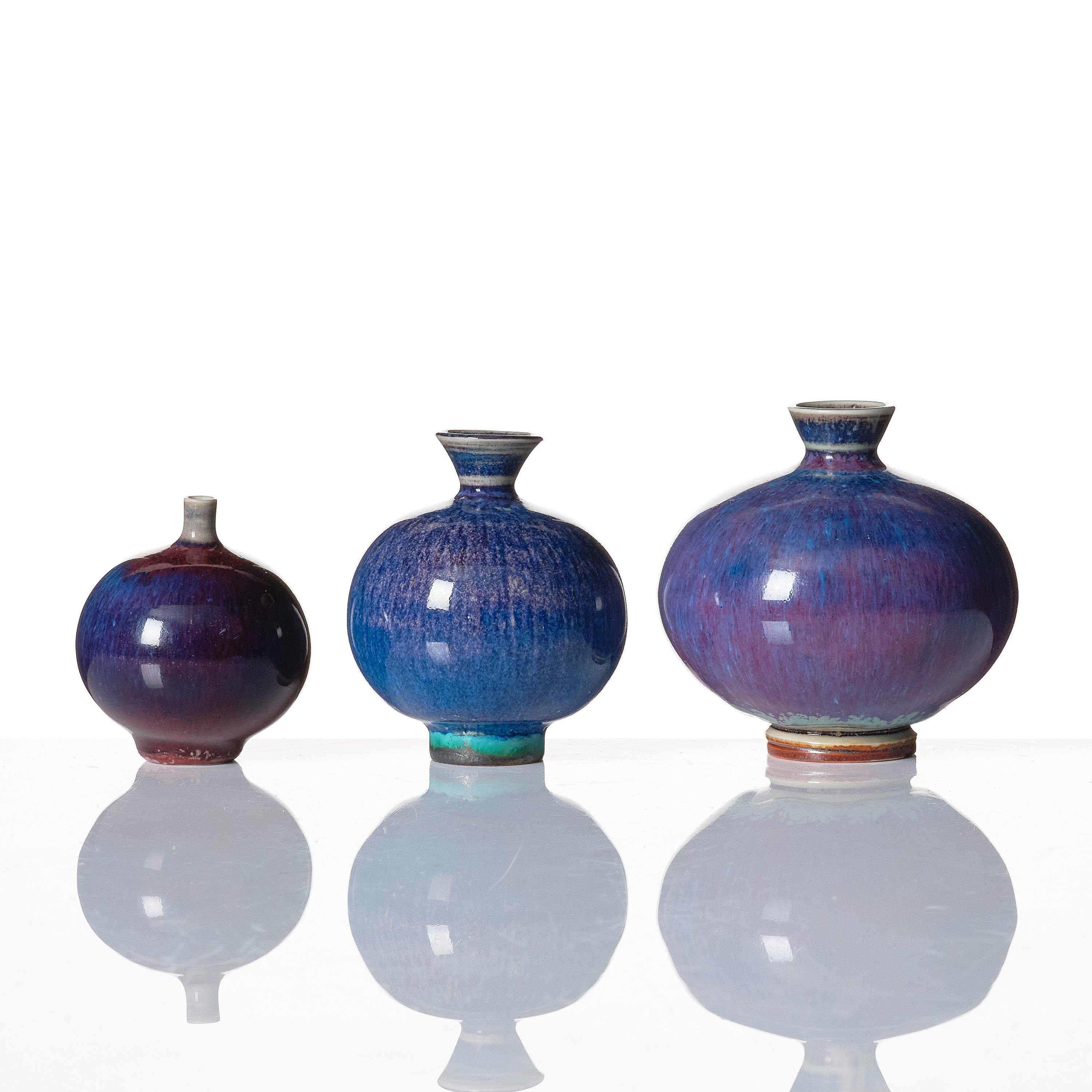 Berndt Friberg, vaser, 5 st och skålar, 3 st, Gustavsbergs studio 1960 ...