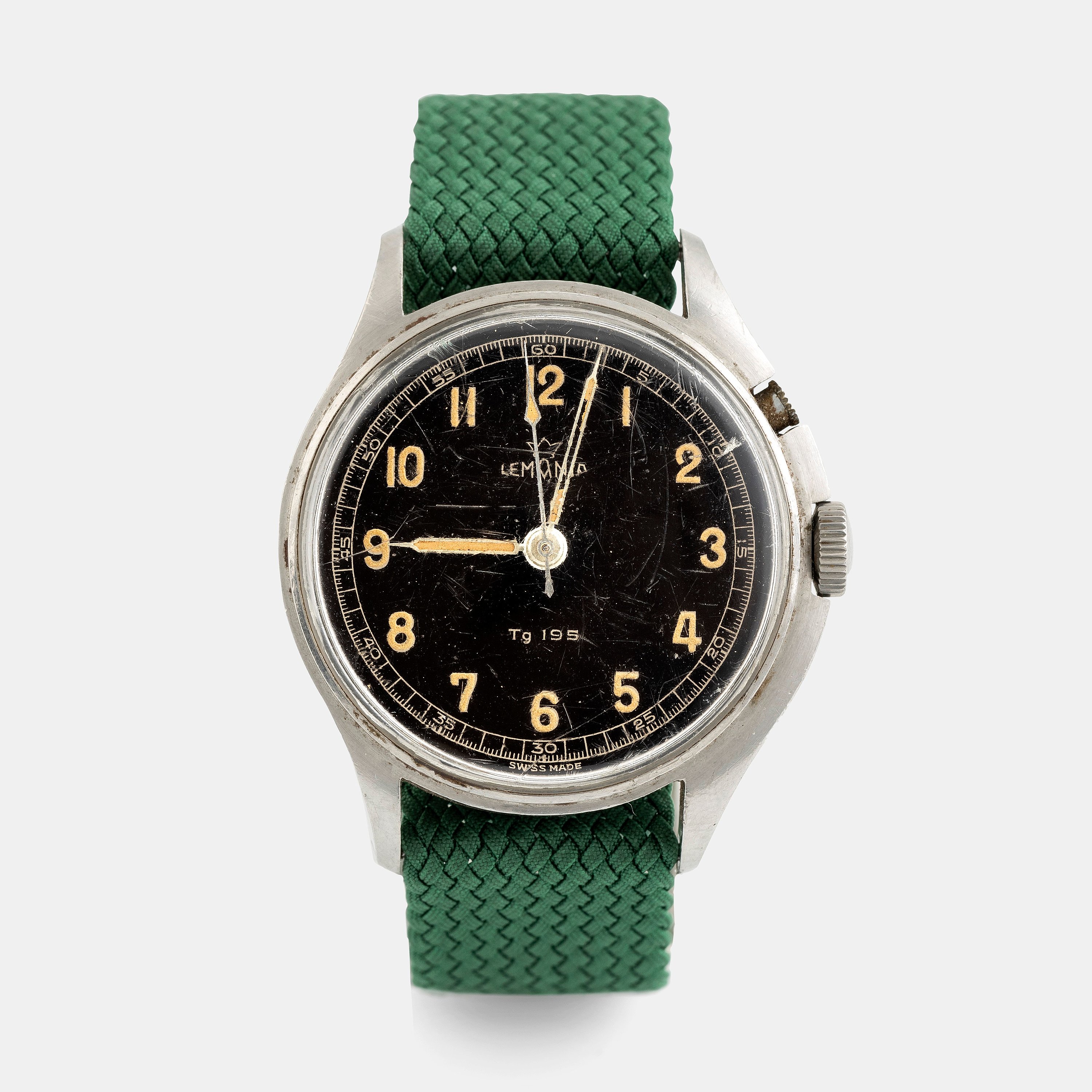 Lemania, "Tg 195", "Tre kronor/Three Crowns", "Tropical Dial", ca 1958 ...