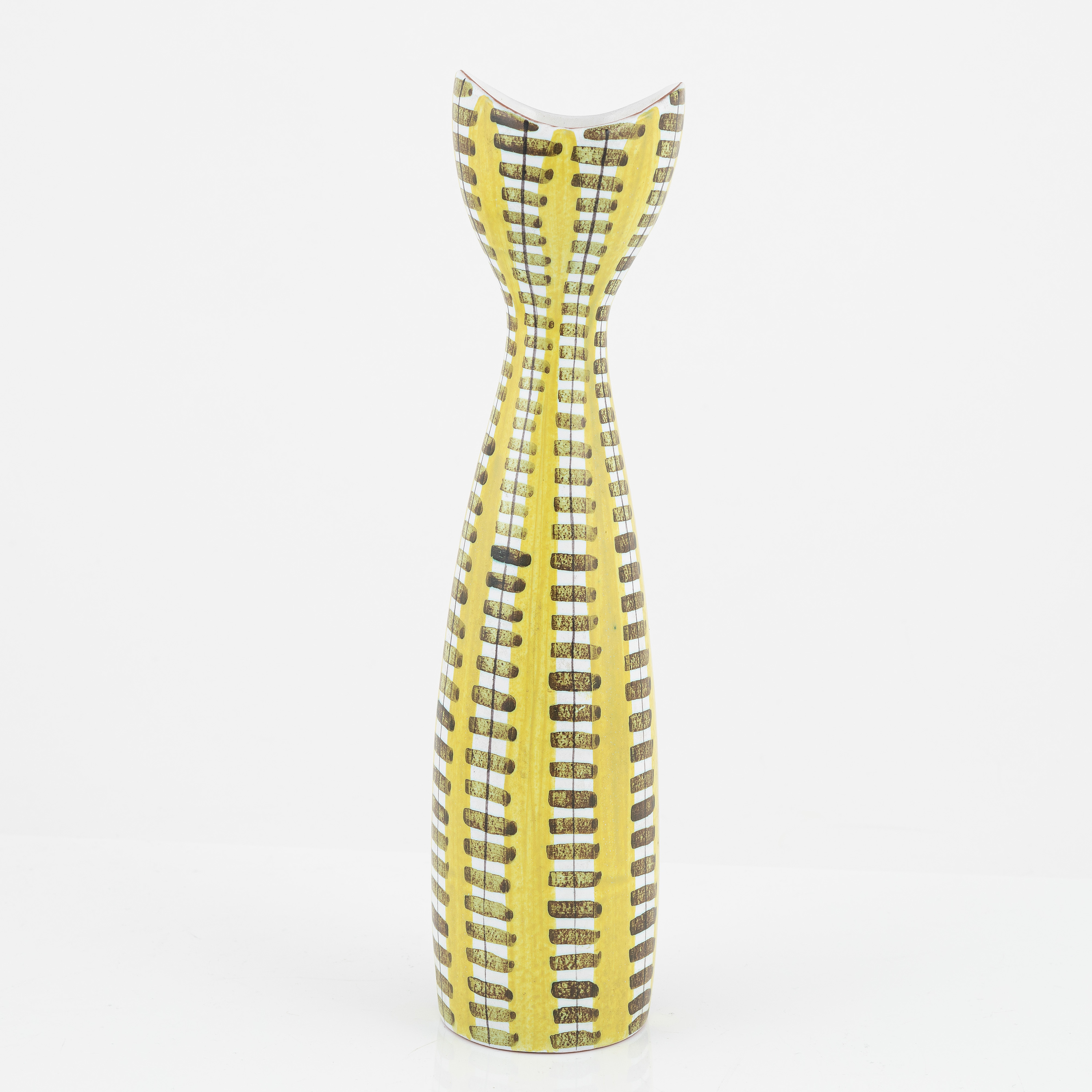 Stig Lindberg, a stonewear vase and a faiance dish and vase ...