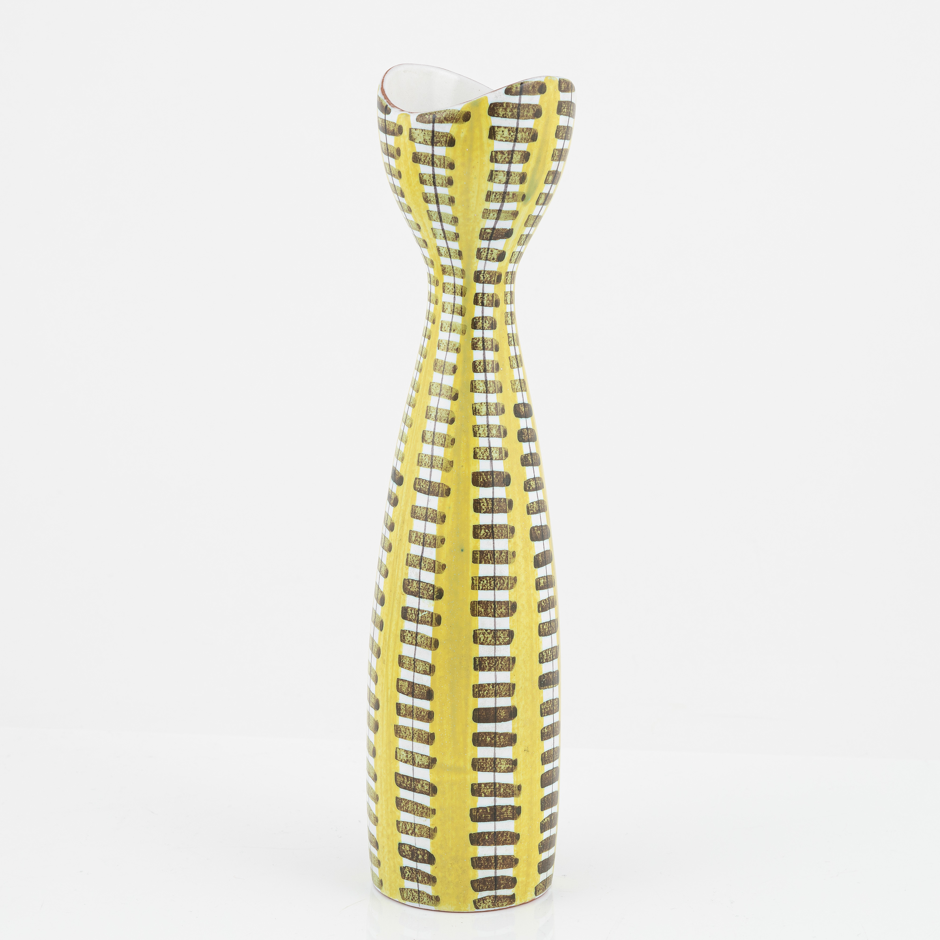 Stig Lindberg, a stonewear vase and a faiance dish and vase ...