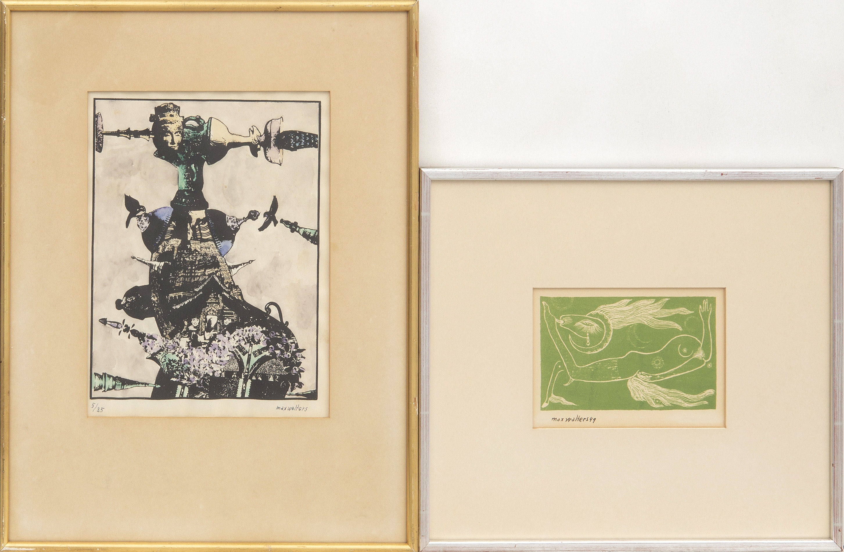 Max Walter Svanberg, litografier 2 st signerade en numrerad 5/25 ...