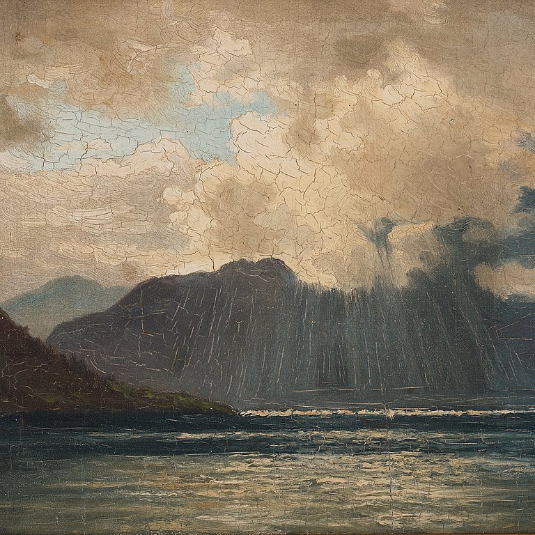 Per Daniel Holm, Sunshine over the mountains. - Bukowskis