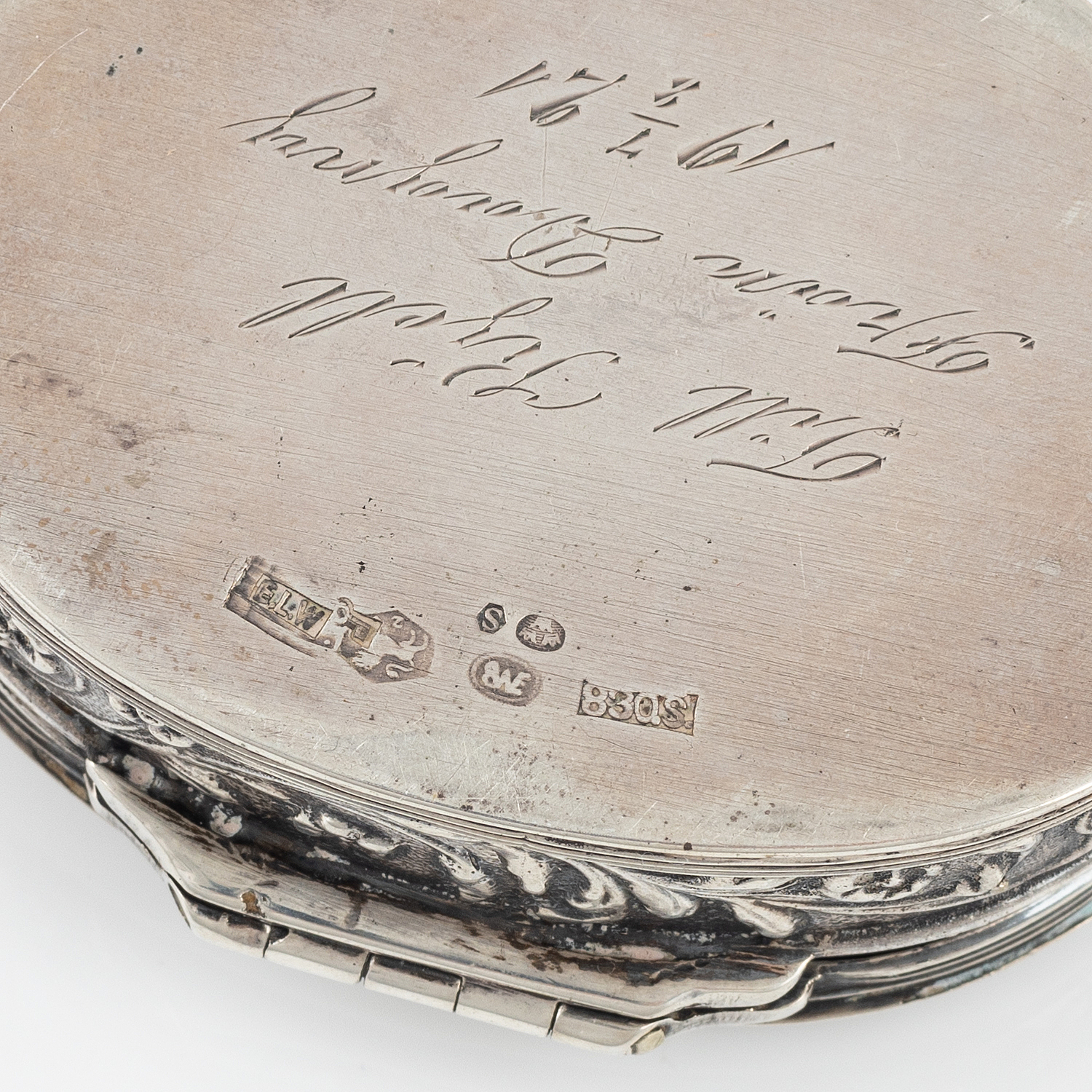 Ströare, 3 st, samt dosa, silver, bl a Carl Hoff, Helsingborg 1933-34 ...