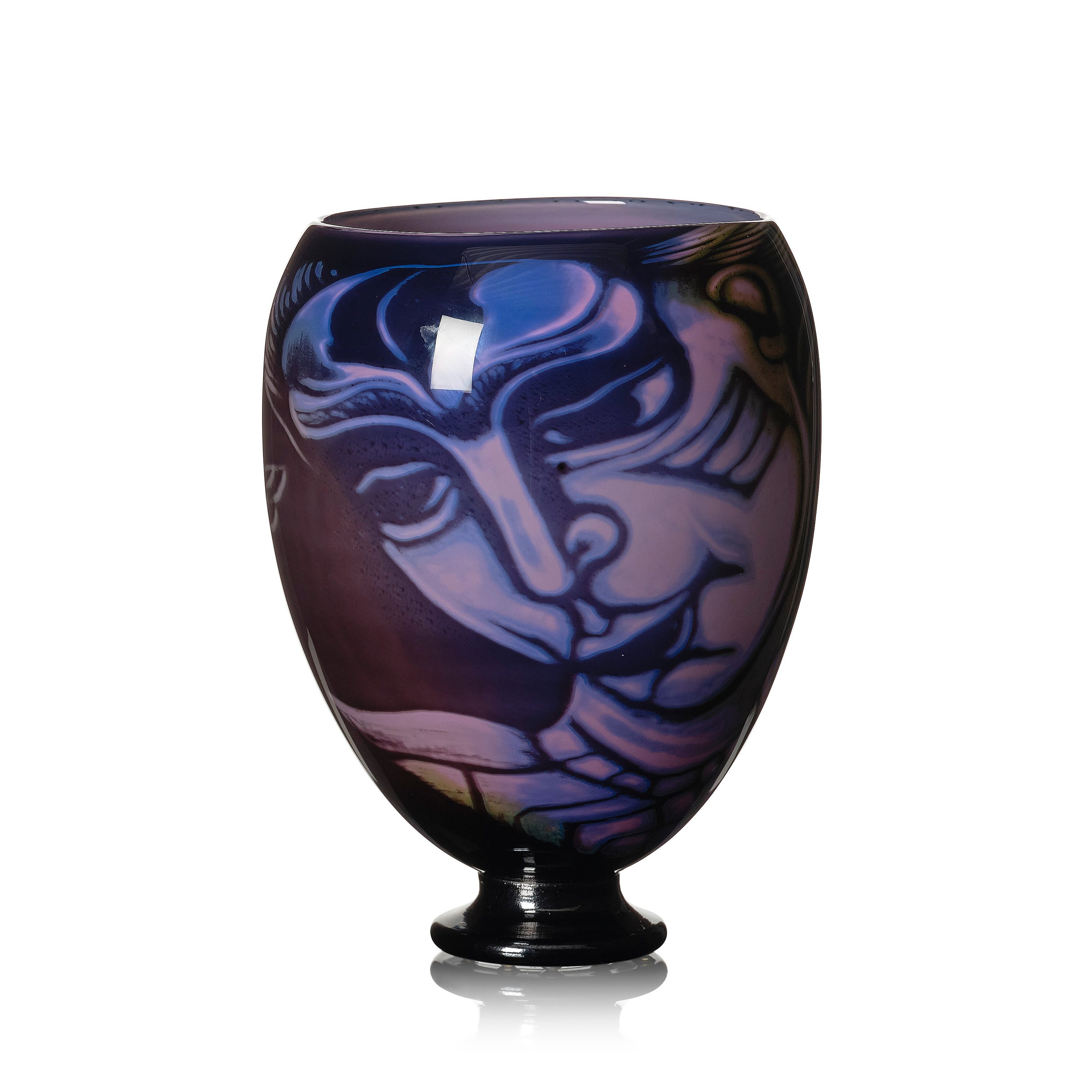 Eva Englund, a unique 'graal' glass vase, Muraya, Sweden 1992. - Bukowskis