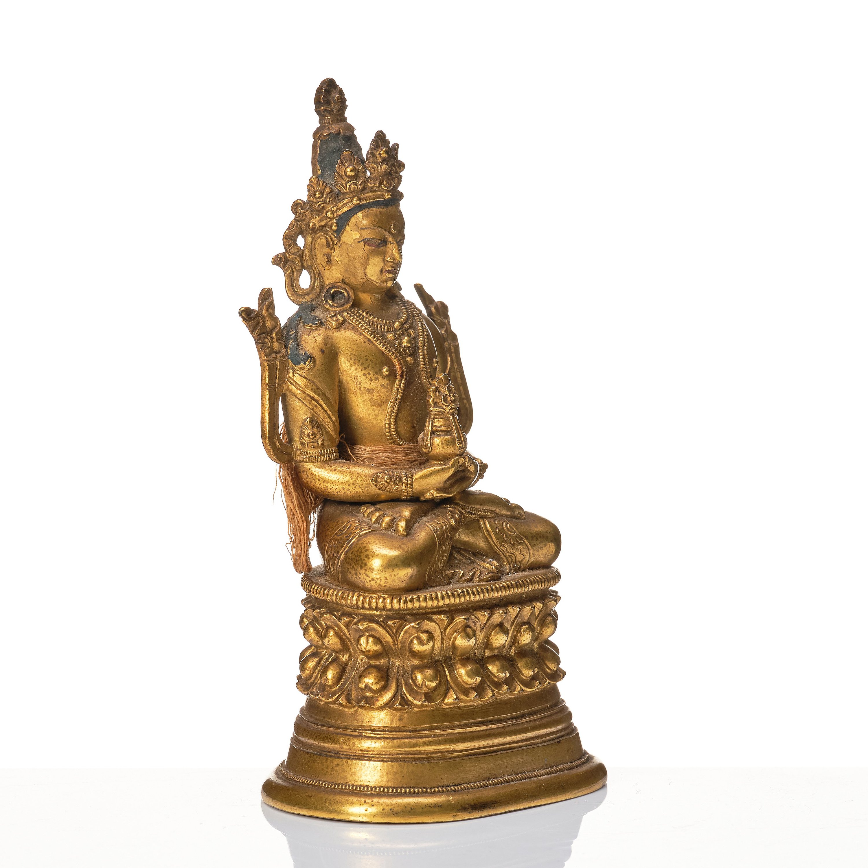 A gilt bronze Pala-revival sculpture of Amitayus, 18/19th Century ...