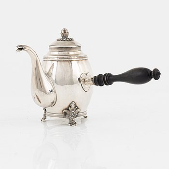 A silver hot chocolate pot by Jakob Ulrik Flohr Norrköping, 1829 ...
