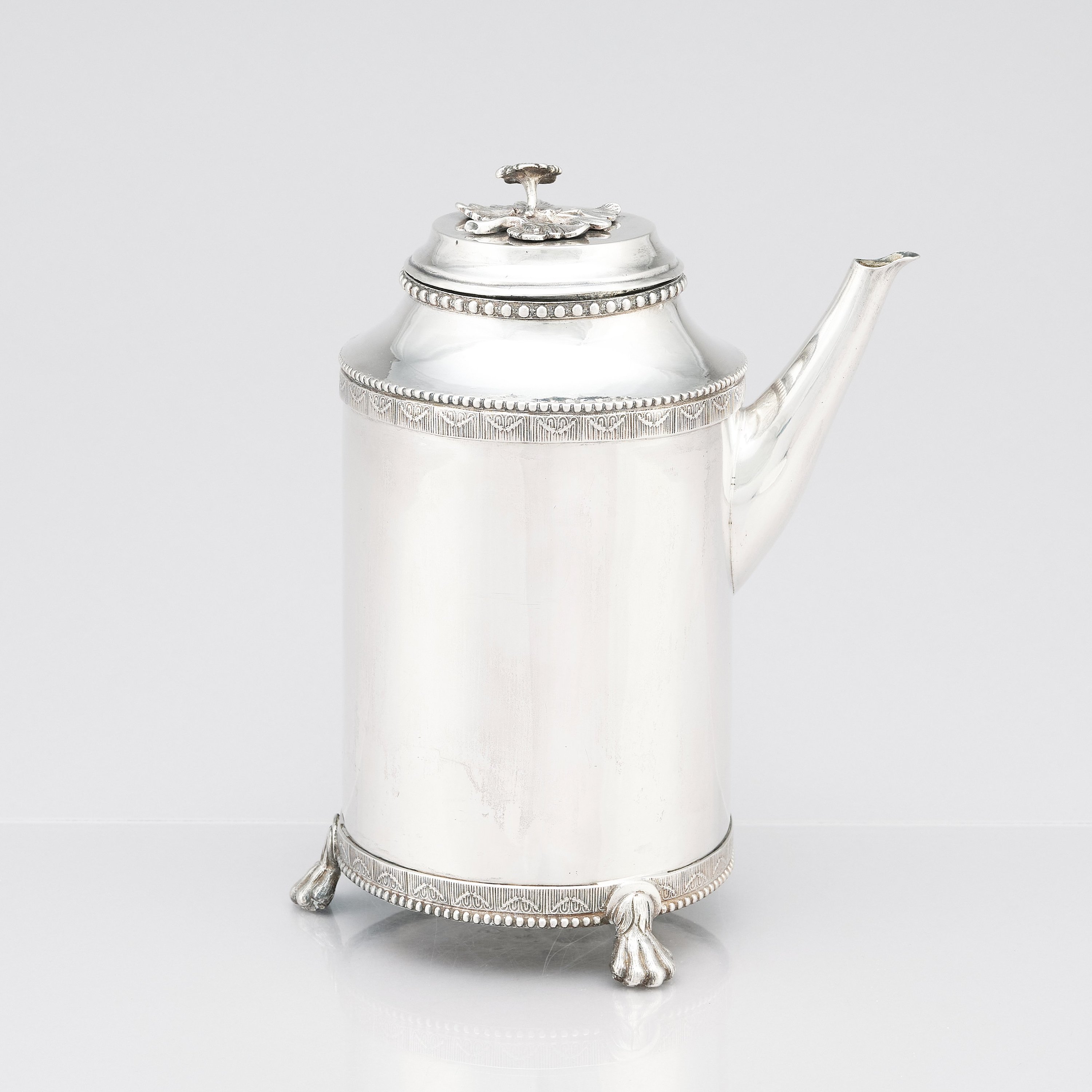 A Swedish Gustavian silver coffee-pot, marks of Joachim Ljungberg ...