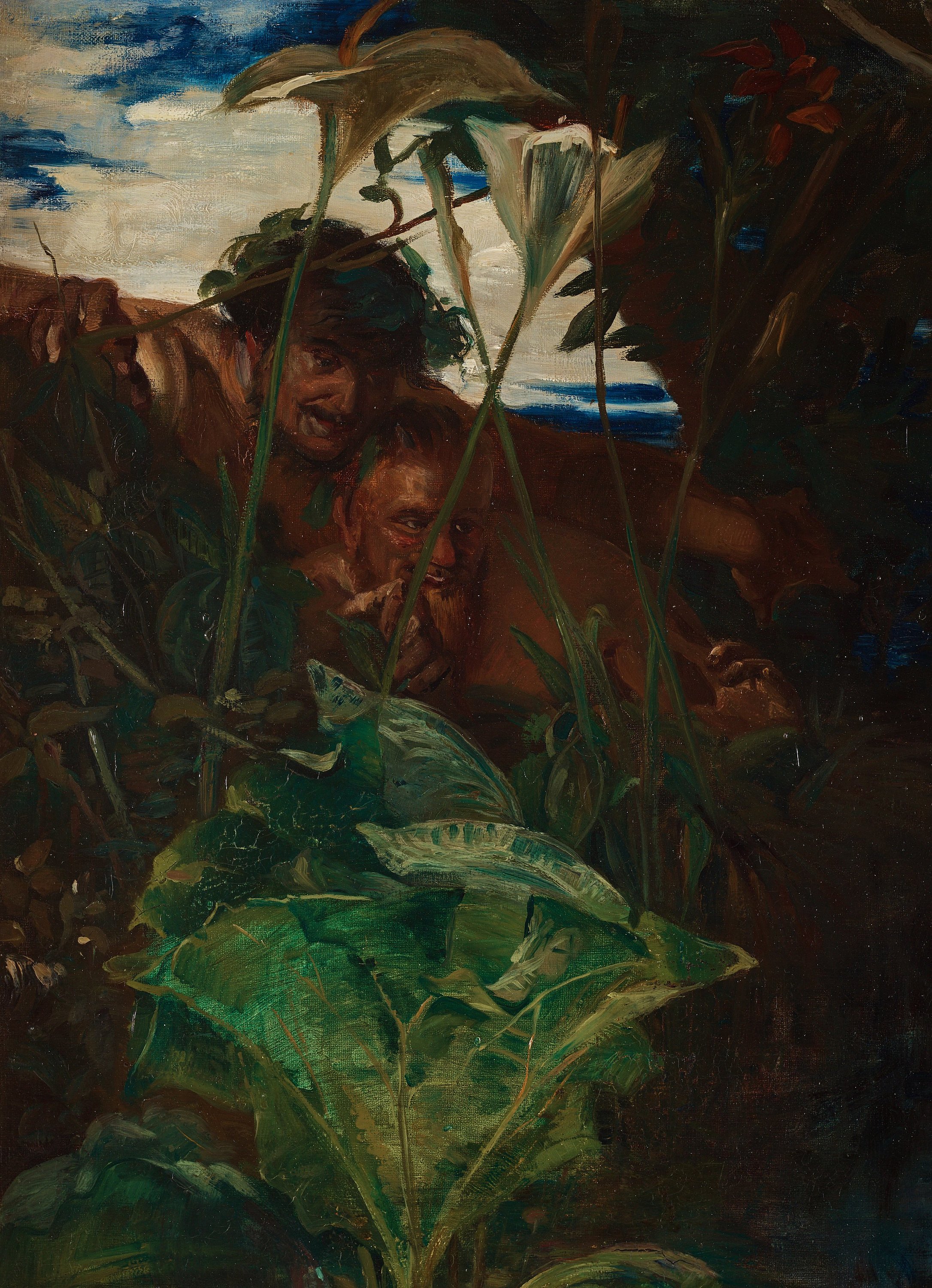 Julius Kronberg, kopia efter, "Jaktnymf och fauner". - Bukowskis