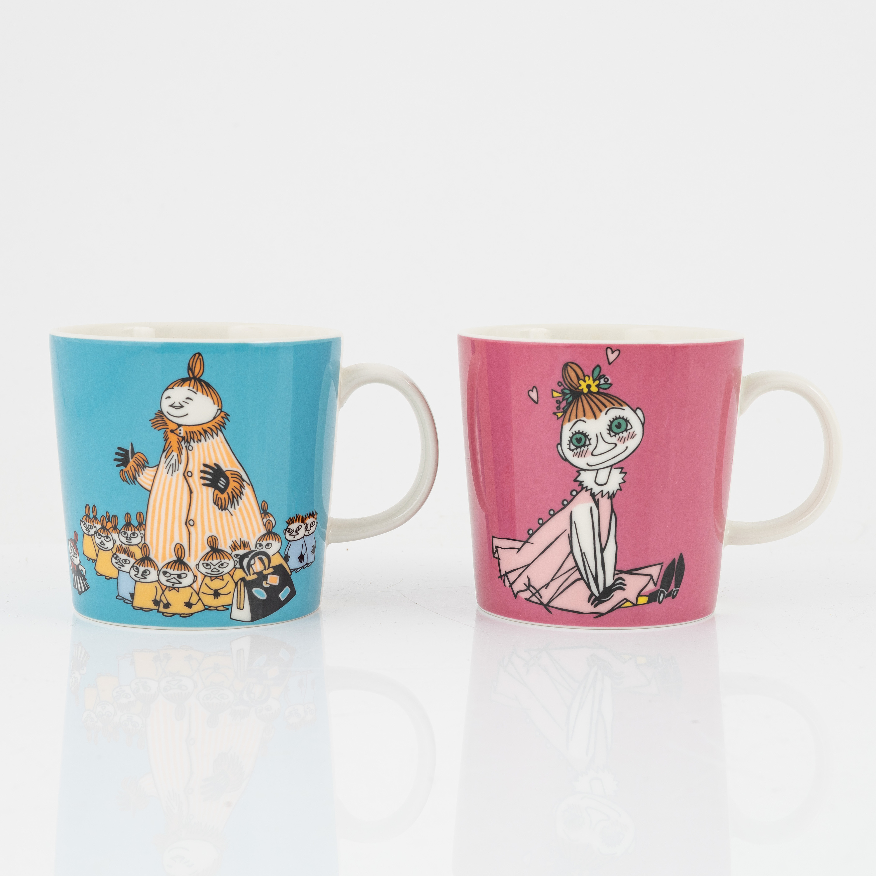 A group of eight porcelain 'Moomin Characters' mugs, Arabia. - Bukowskis
