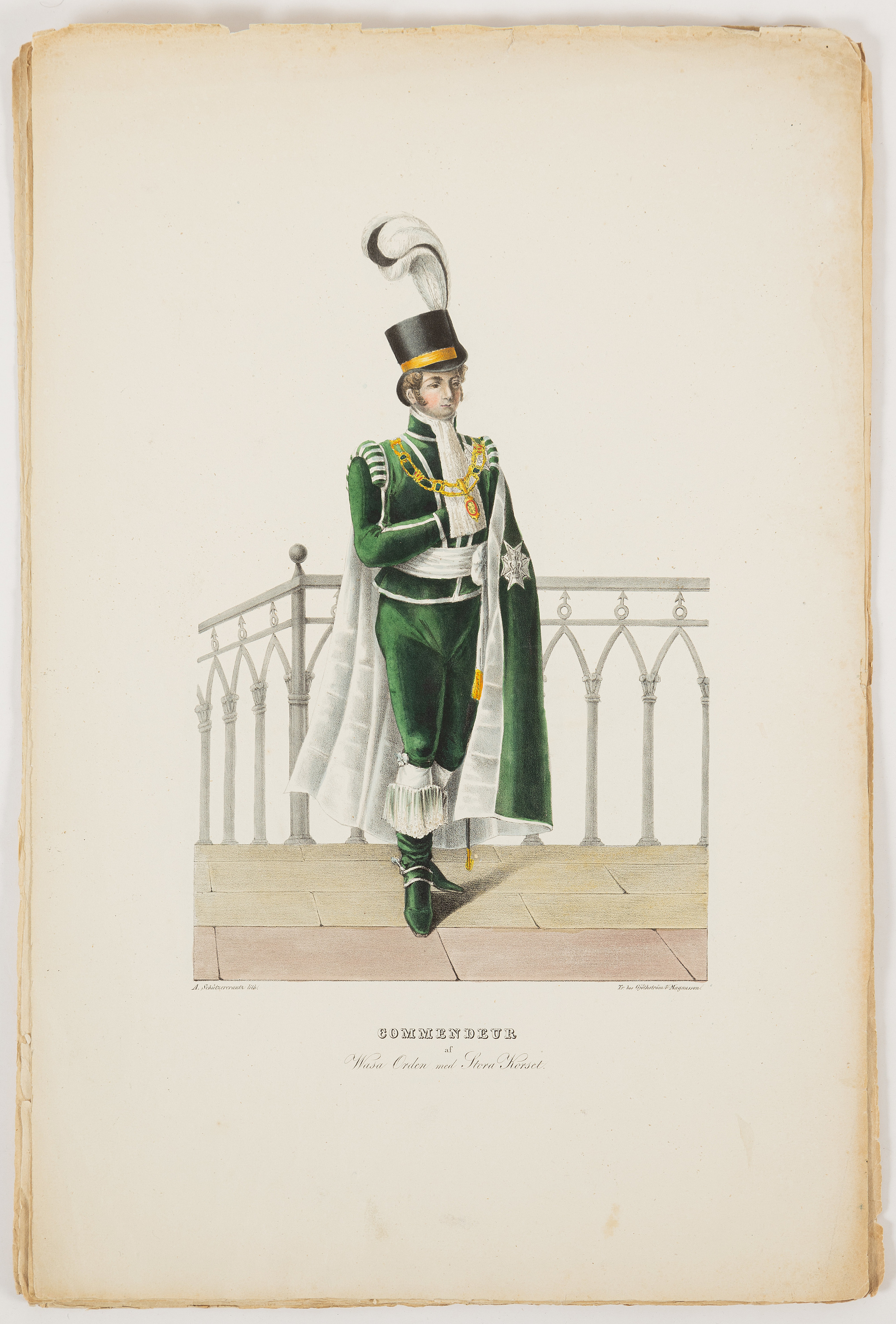 Adolf Ulrik Schützercrantz, 8 kolorerade litografier, ”Kongl: svenska ...