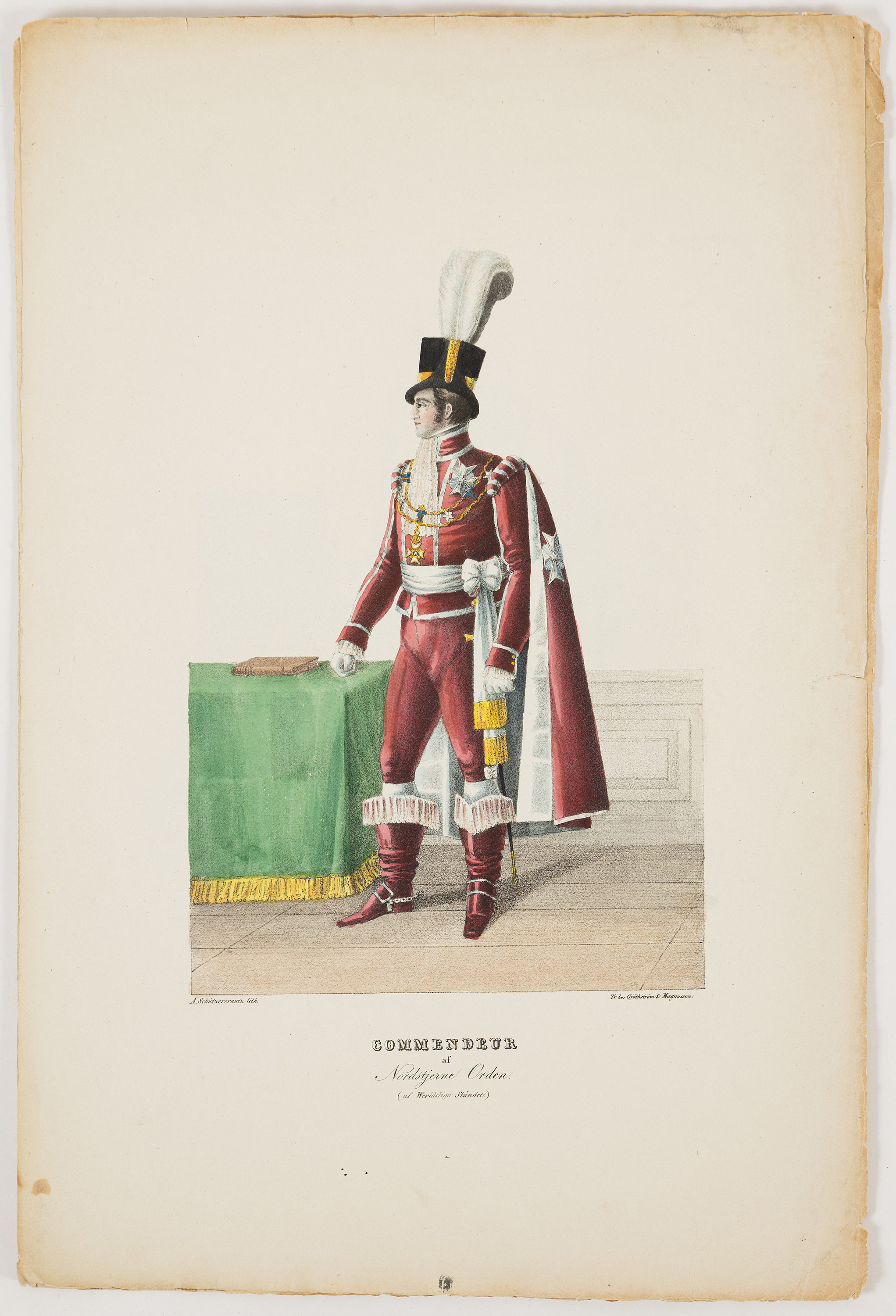 Adolf Ulrik Schützercrantz, 8 kolorerade litografier, ”Kongl: svenska ...