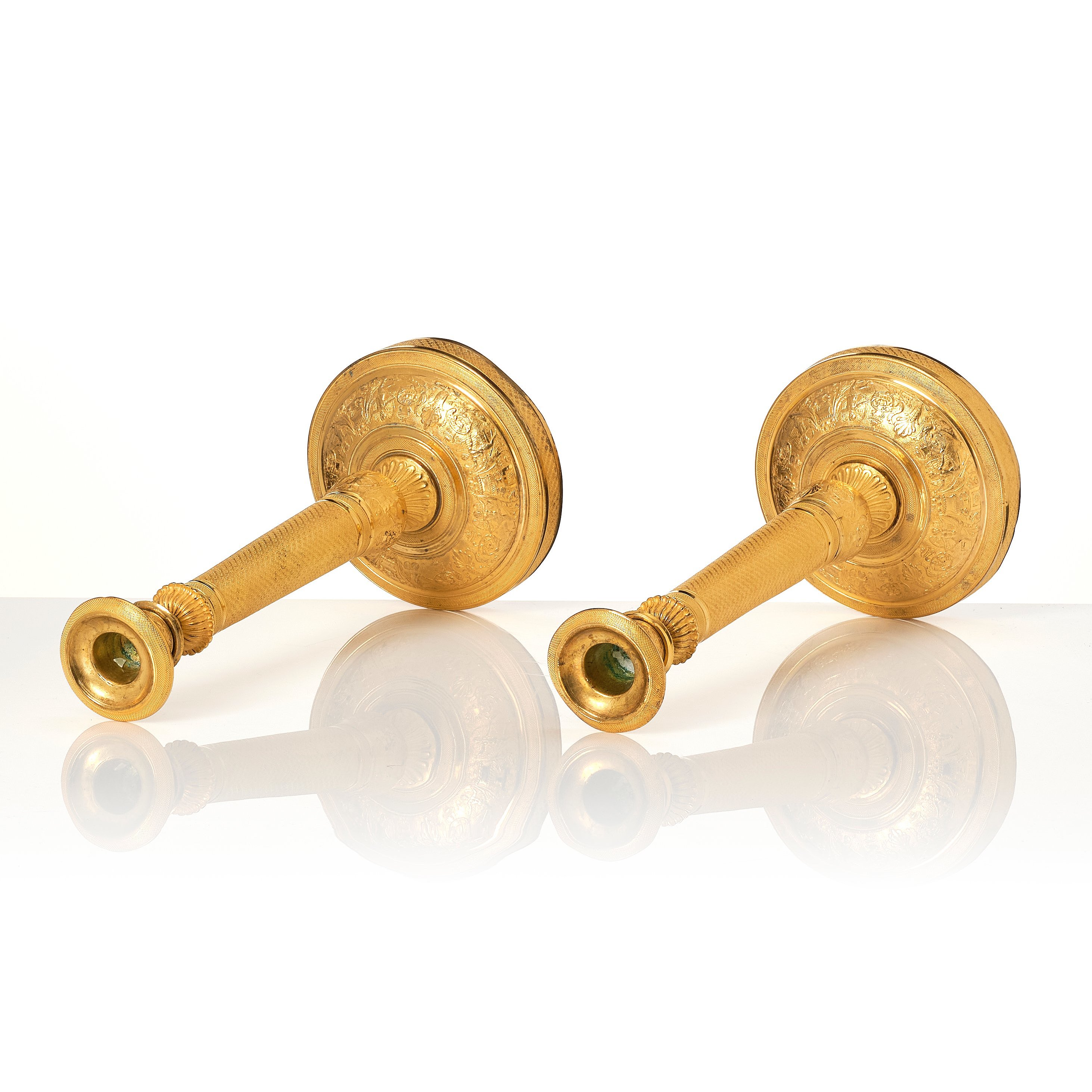 A pair of Russian Empire candlesticks. - Bukowskis
