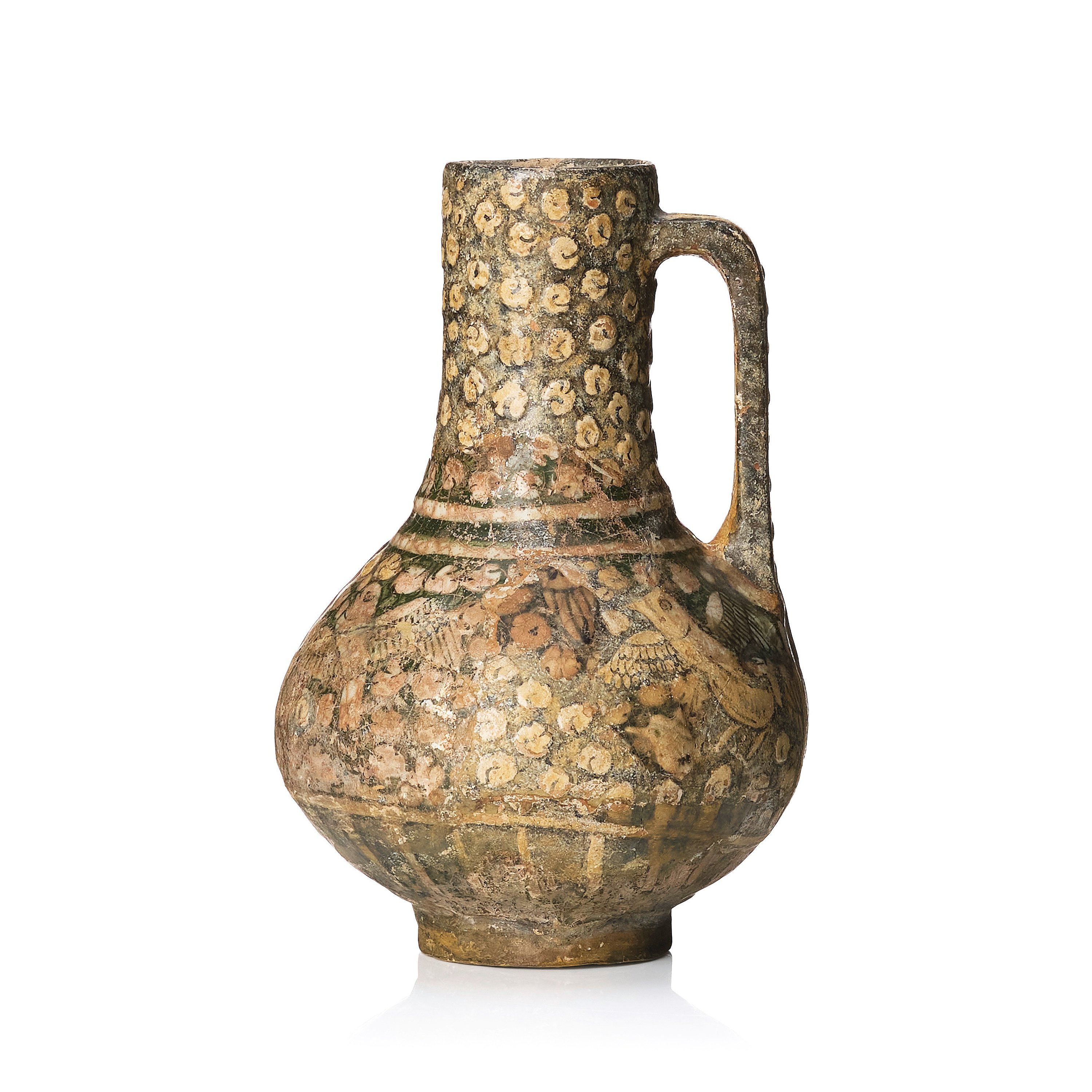 A central or northern persian pottery jug, probably 13th to 14th ...