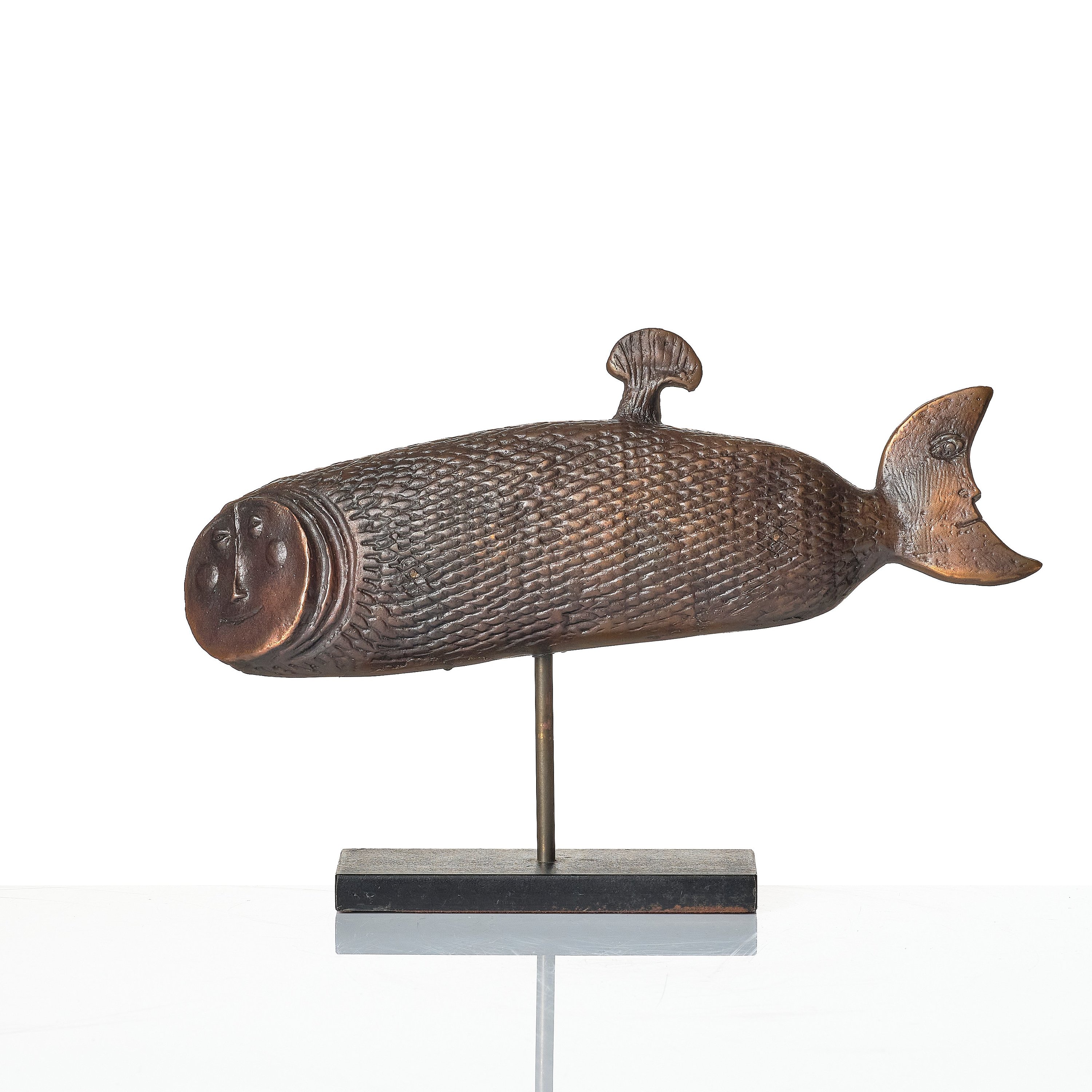 Stig Lindberg, skulptur, "Månfisken", Scandia Present, 1970-tal, nr 313 ...