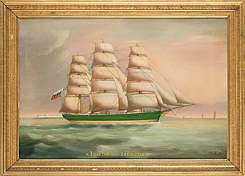 Okänd konstnär, sign. J. S. Bell, "Equator from Jakobstad". - Bukowskis