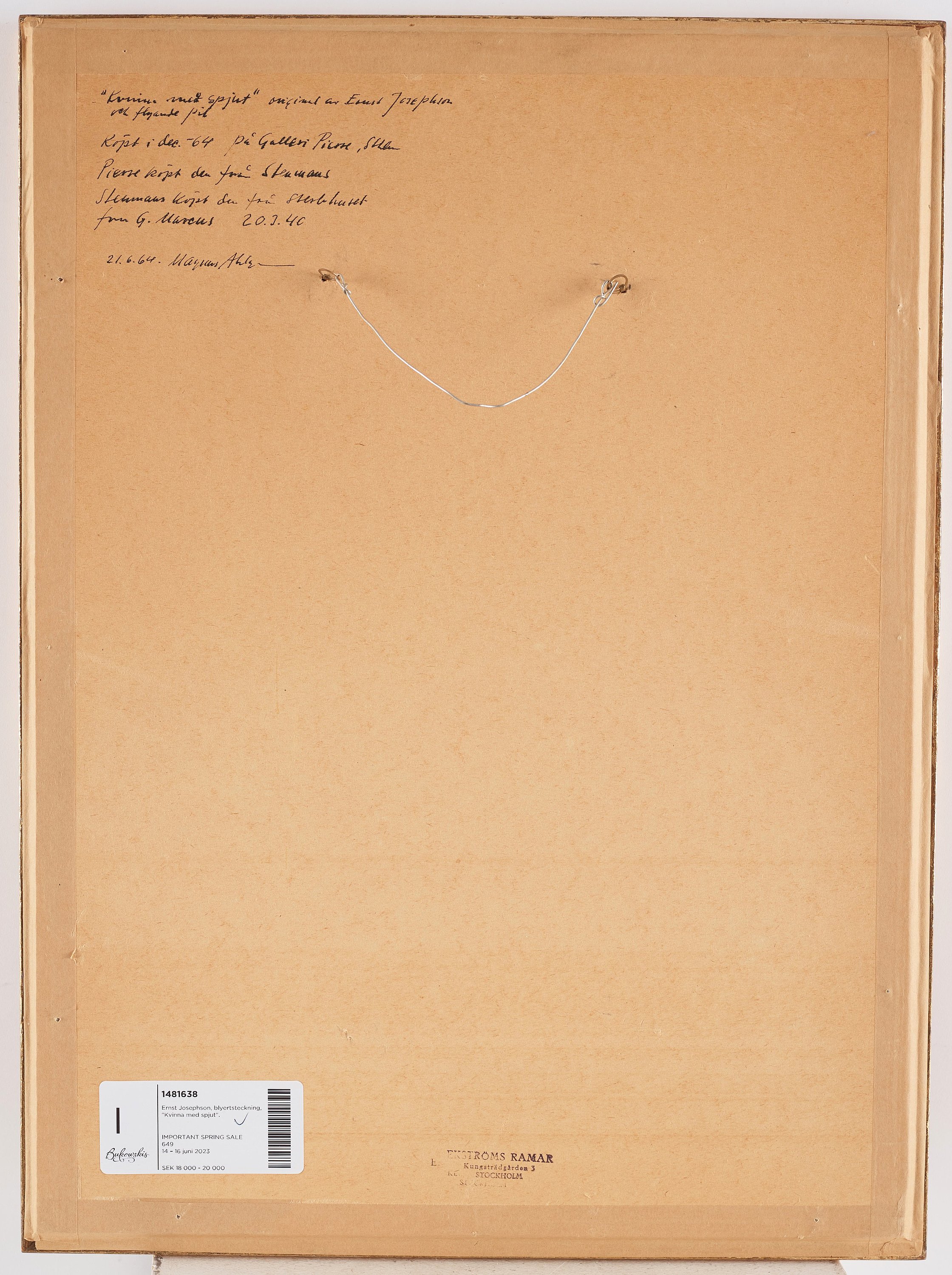 Ernst Josephson, "Kvinna med spjut". - Bukowskis