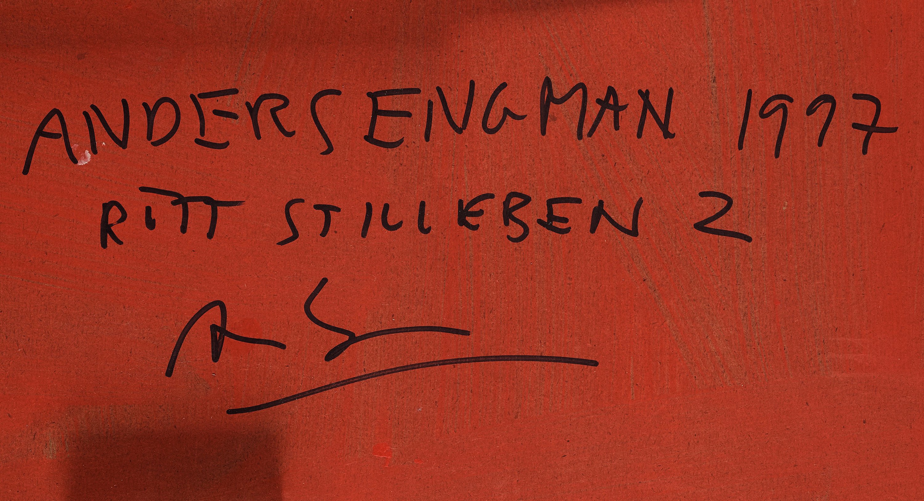 Anders Engman, "Rött Stilleben 2". - Bukowskis