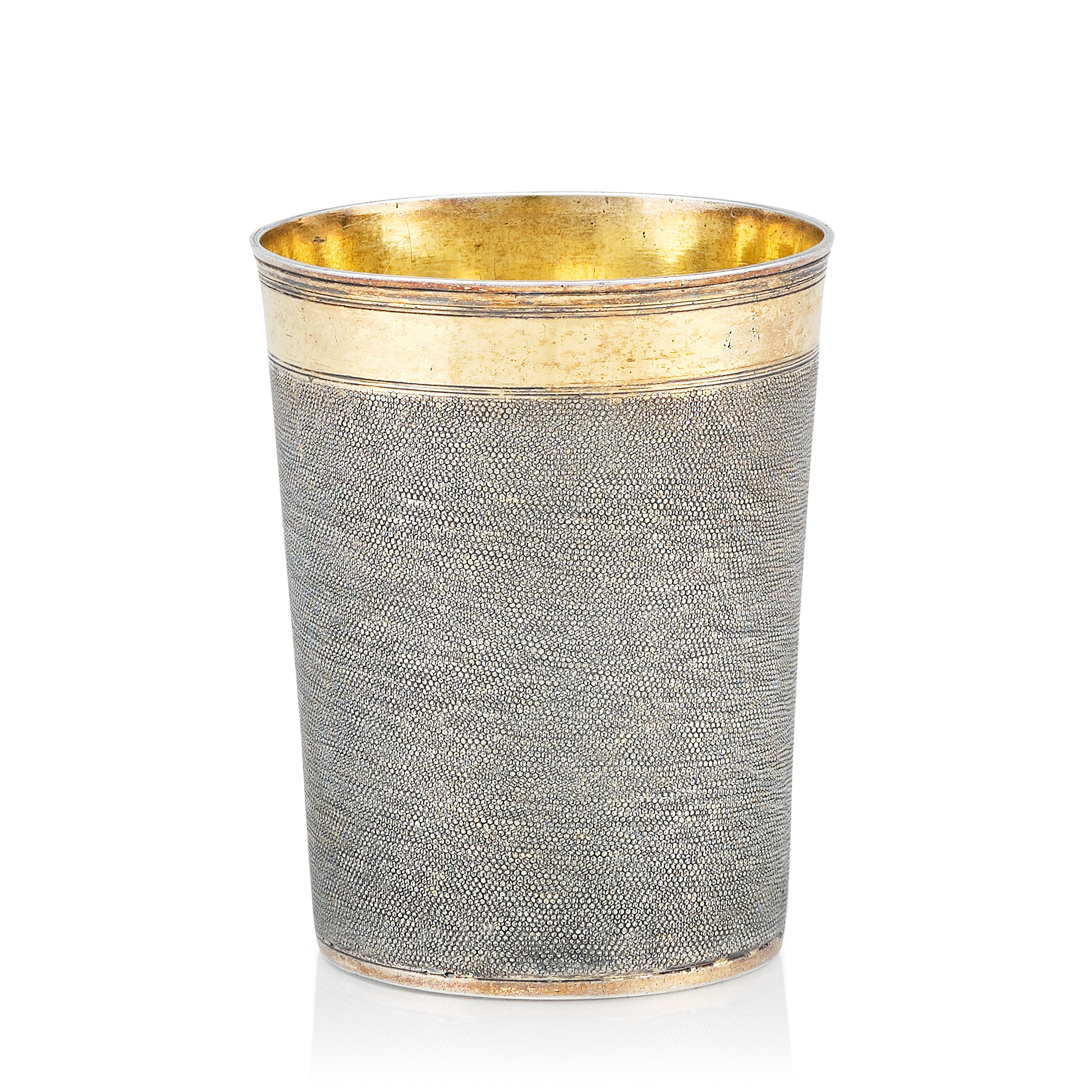 A German 17th Century parcel-gilt silver beaker, mark of Marx ...