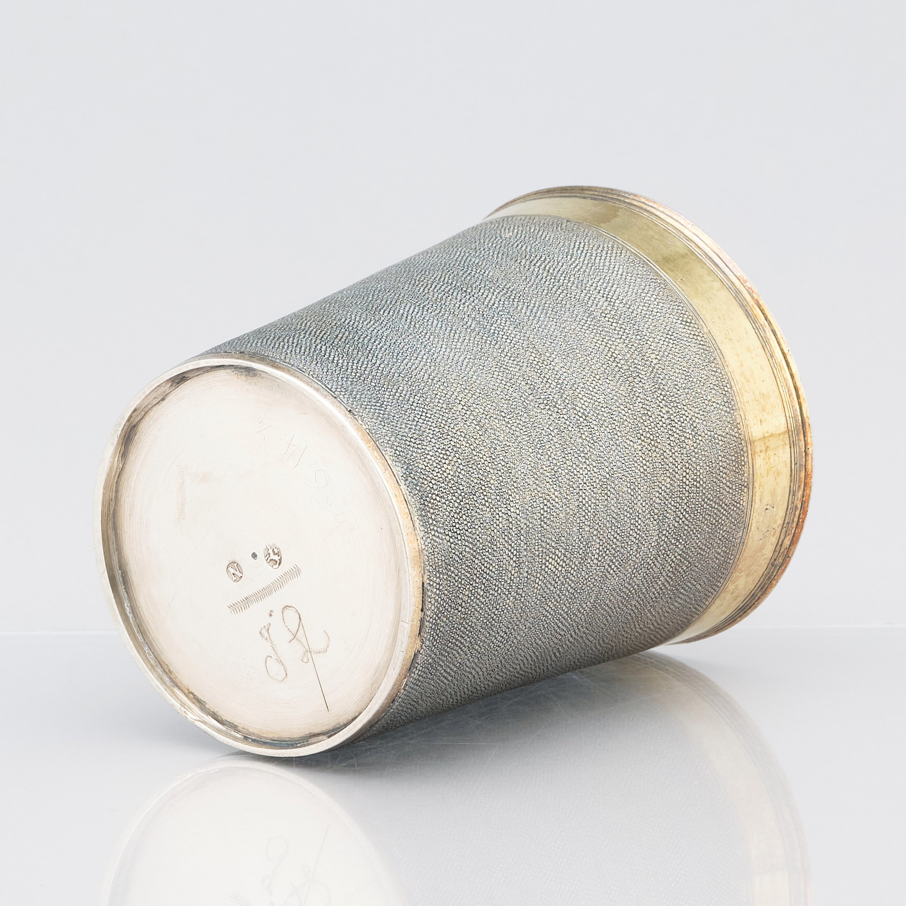 A German 17th Century parcel-gilt silver beaker, mark of Marx ...